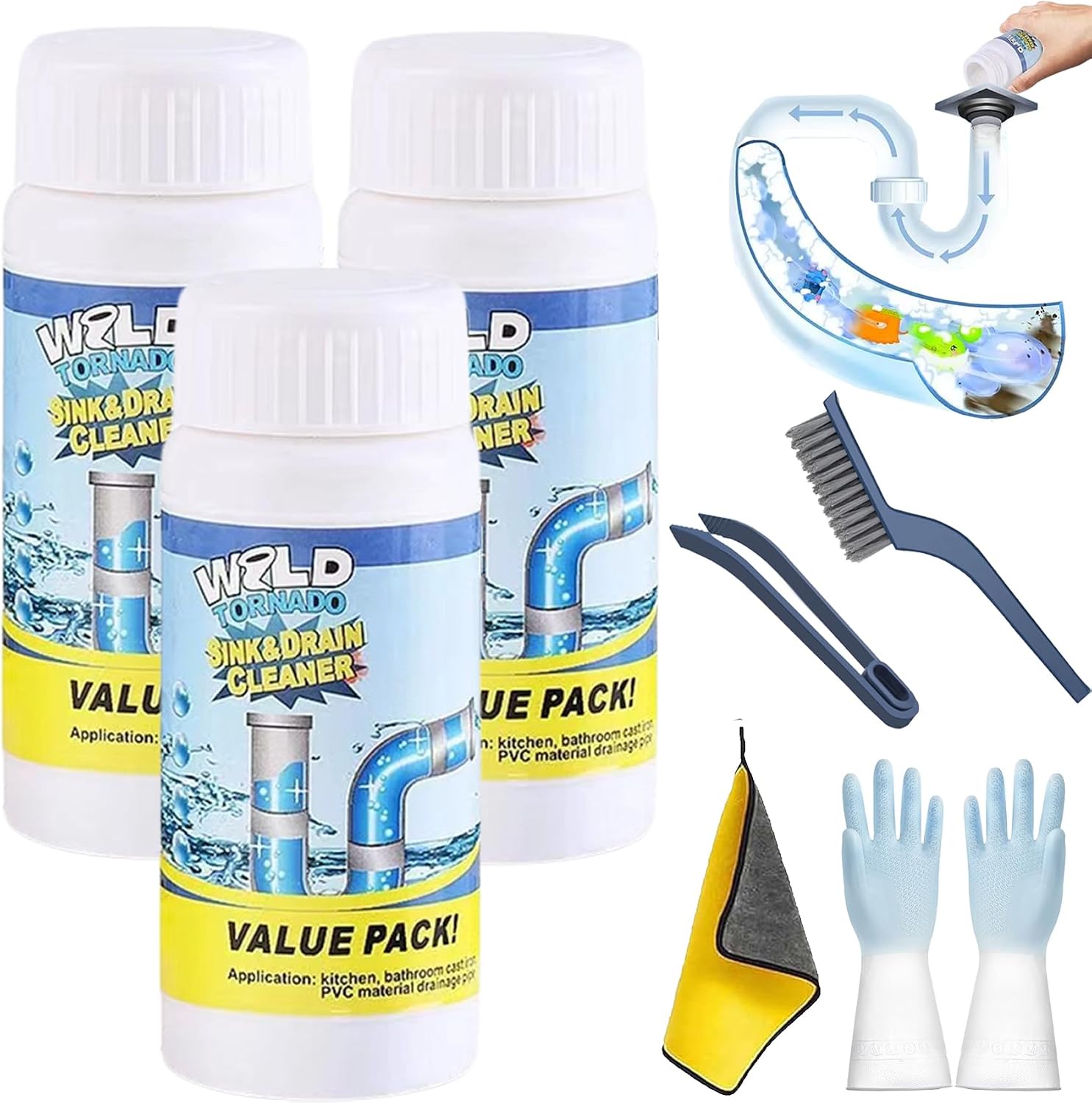 Wild Sink And Drain Cleaner, Acssart Drain Cleaner, Powerful Sink and ...