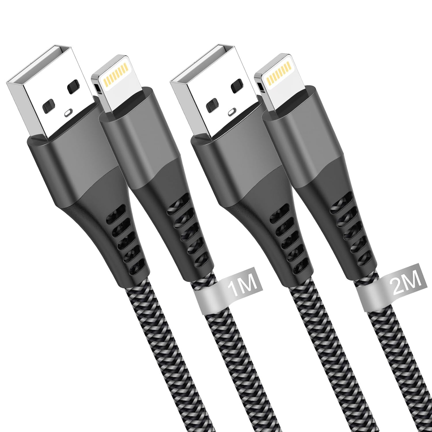 iPhone Charger Cable 2M+1M[MFi Certified], USB to Lightning Cable Nylon ...