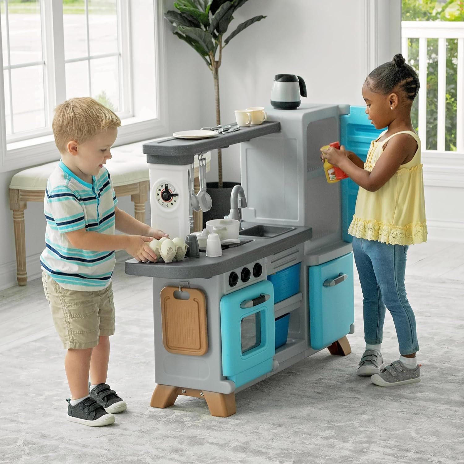 Snapklik.com : Step2 Cooking Time Kids Kitchen Playset, Indoor/Outdoor ...