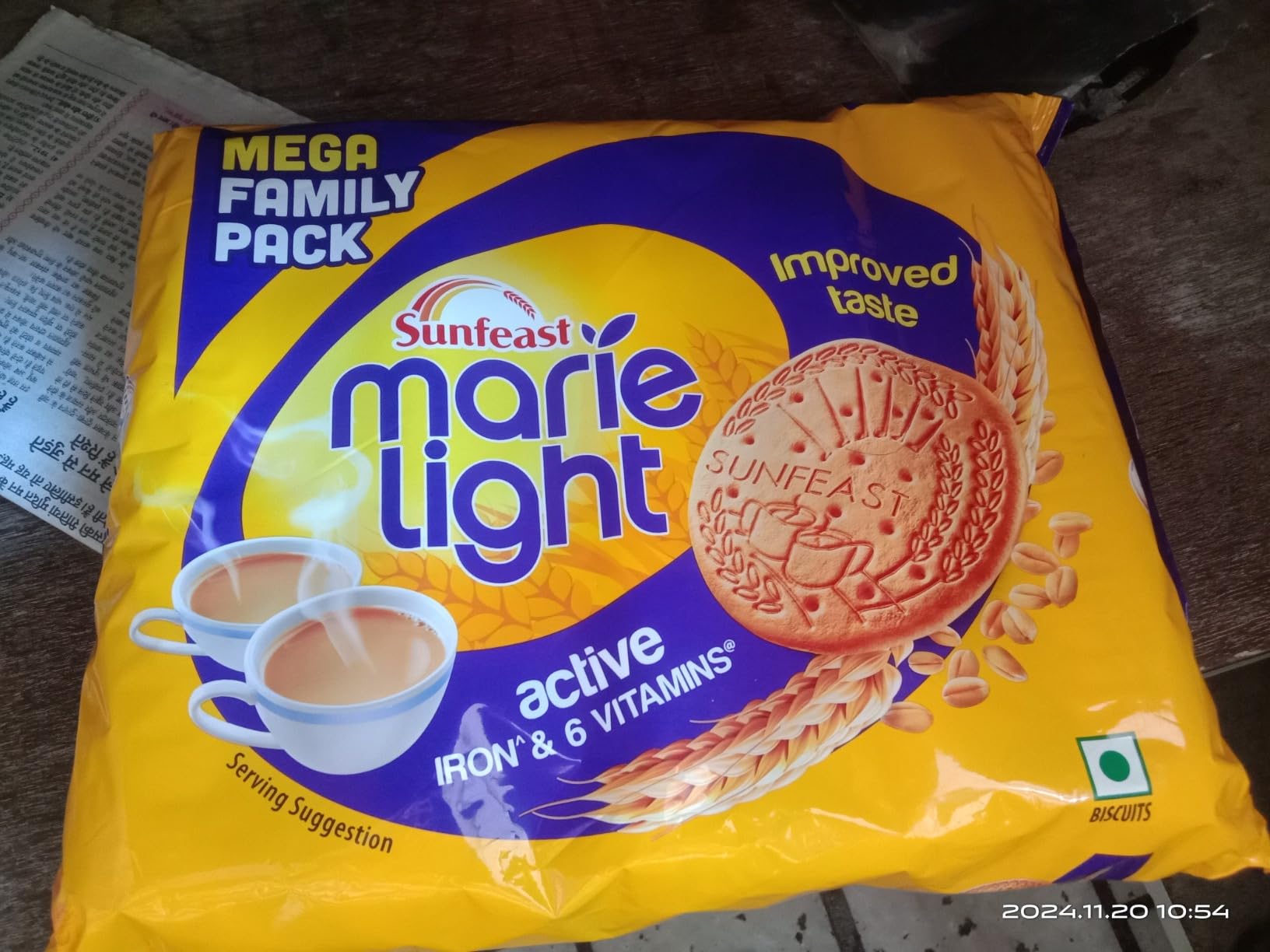Sunfeast Marie Light Active, Marie Biscuits with Iron and 6 Vitamins ...