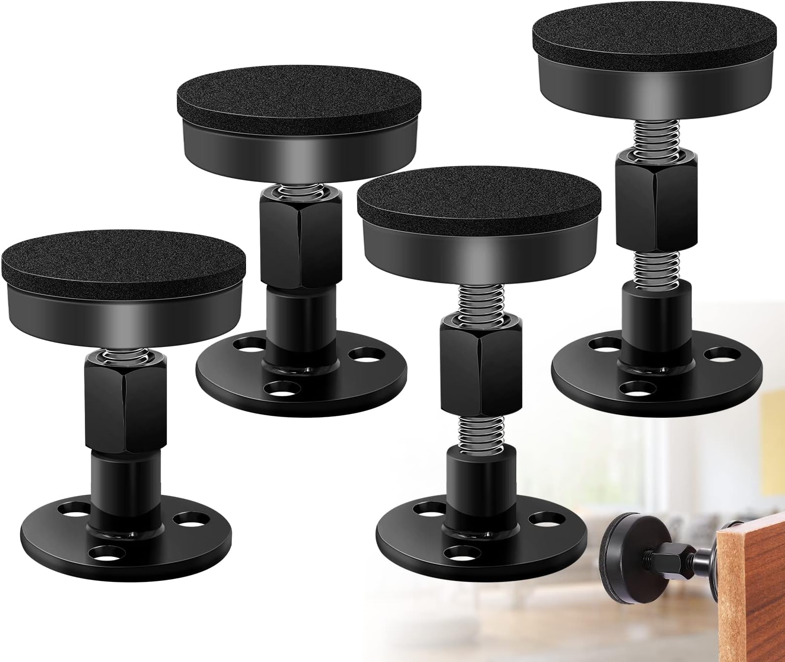 Amazon.com: RAIHOMKIT 4 Pack Headboard Stoppers,Adjustable Threaded Bed ...