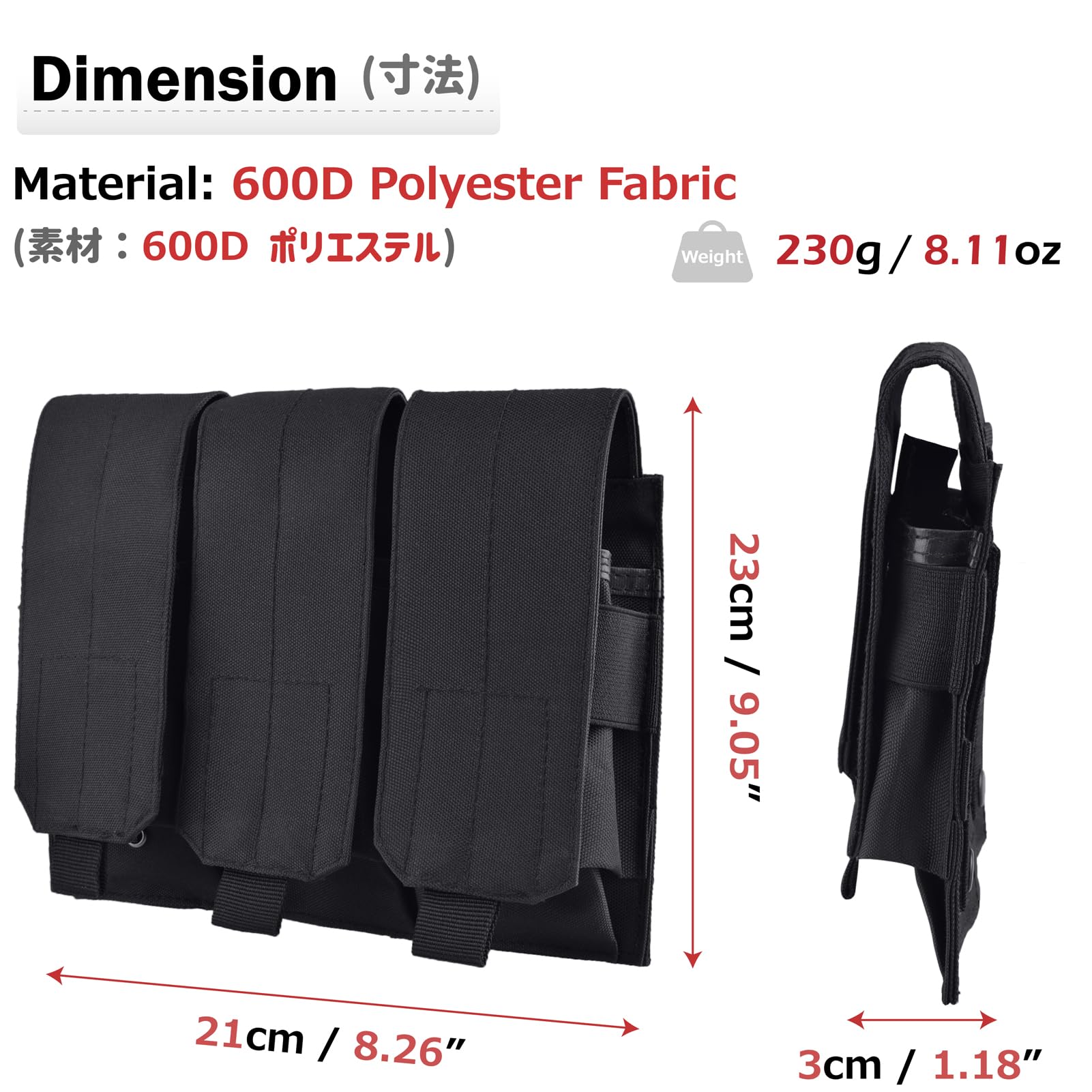 Snapklik.com : Azarxis Tactical Pistol Mag Pouch Holster Double/Triple ...