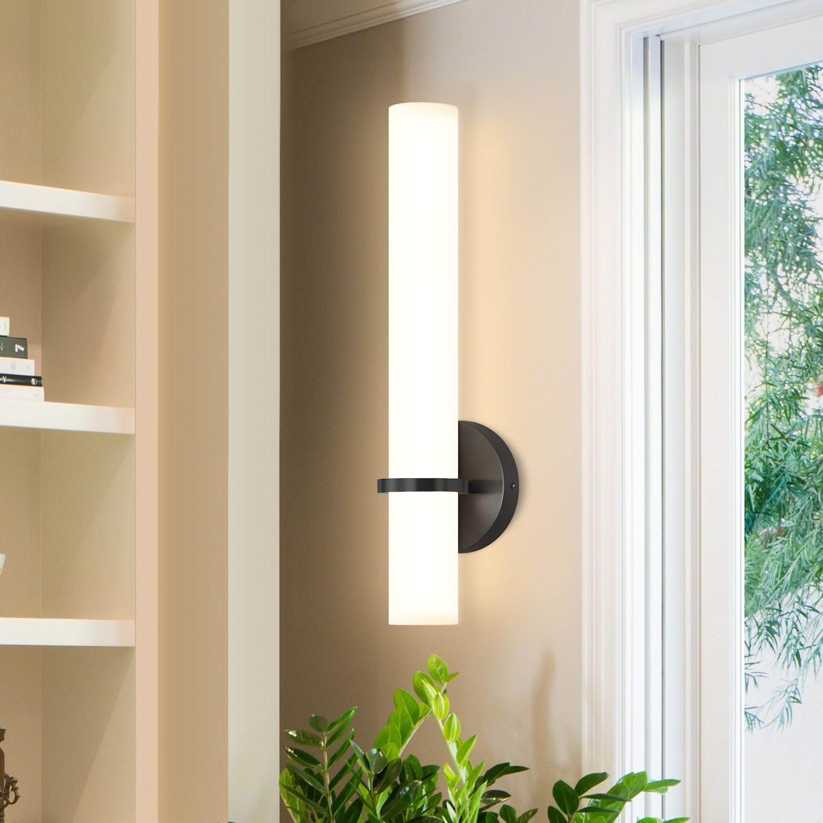 LED Dimming Wall Sconces 8W, 3000K Warm Lights Dimmable, White ...