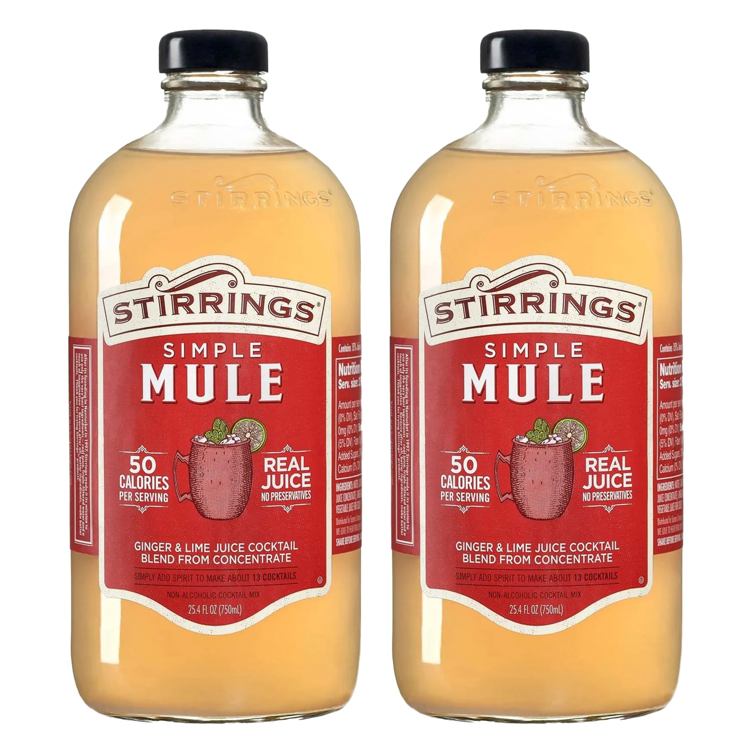 Amazon.com : Stirrings 2 Pack Mule Cocktail Mix 750ml Bottles - Real ...