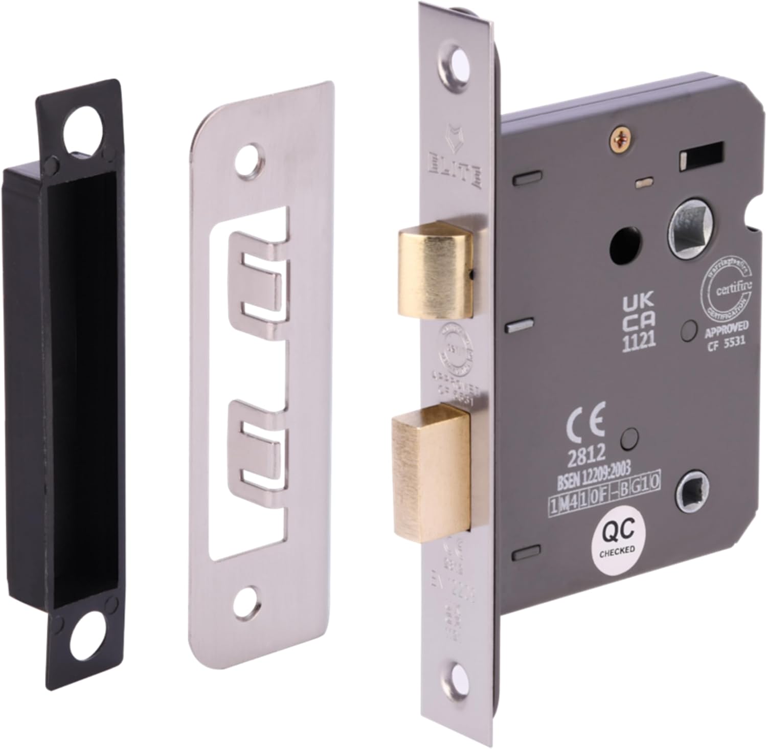 HANDLEZONE® 76mm (3 inch) Silver Nickel Bathroom Lock for Internal ...