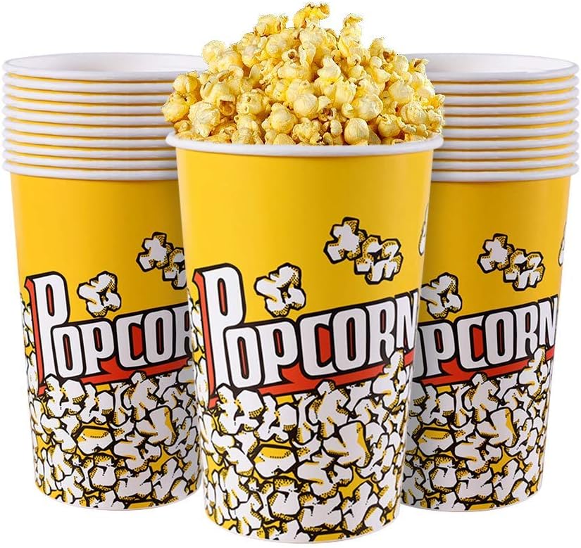Amazon.com: MyLifeUNIT Popcorn Boxes, 32 OZ Paper Popcorn Containers ...