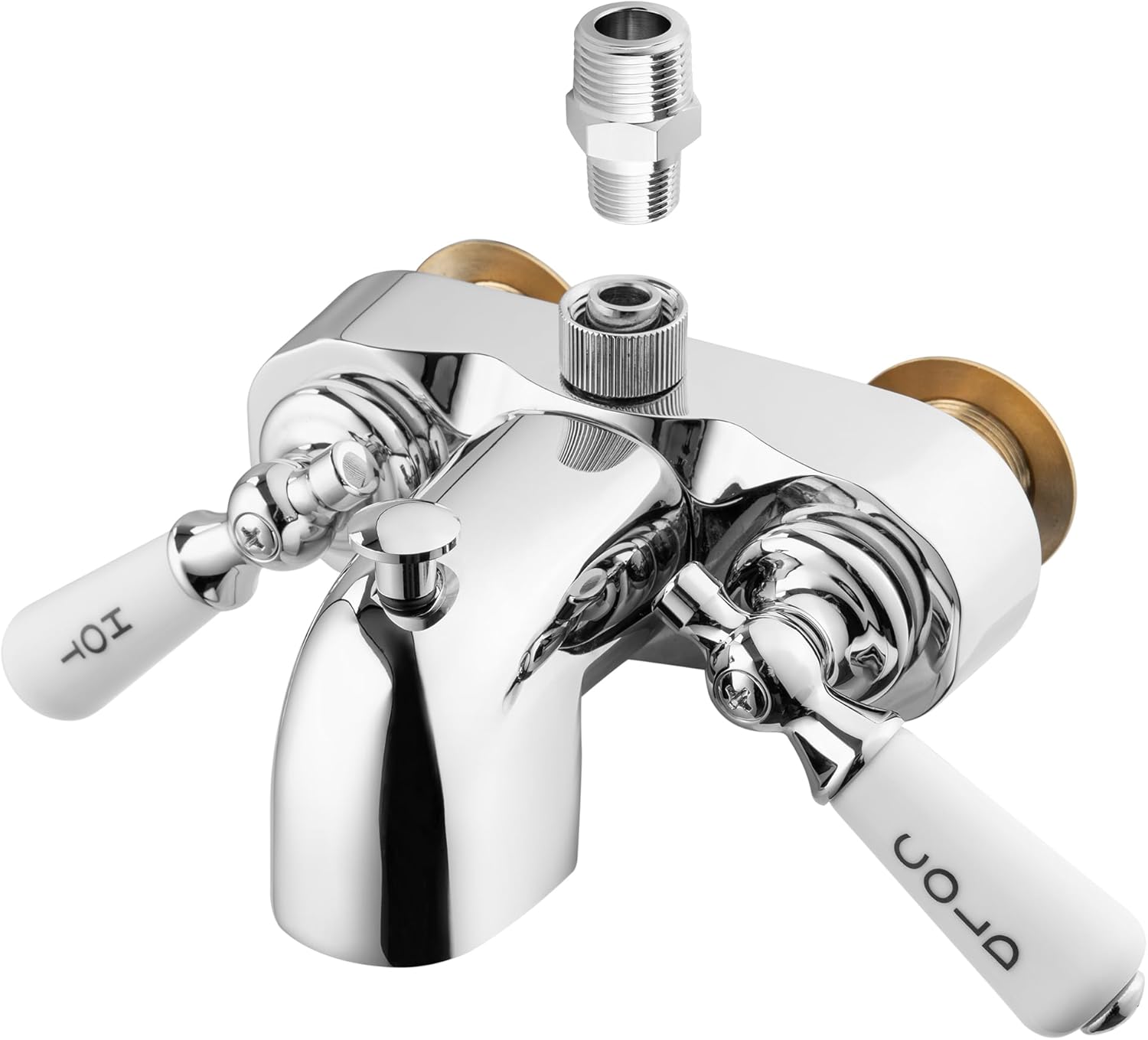 Clawfoot Add-A-Shower Bathcock Diverter,Shower Attachment for Tub ...