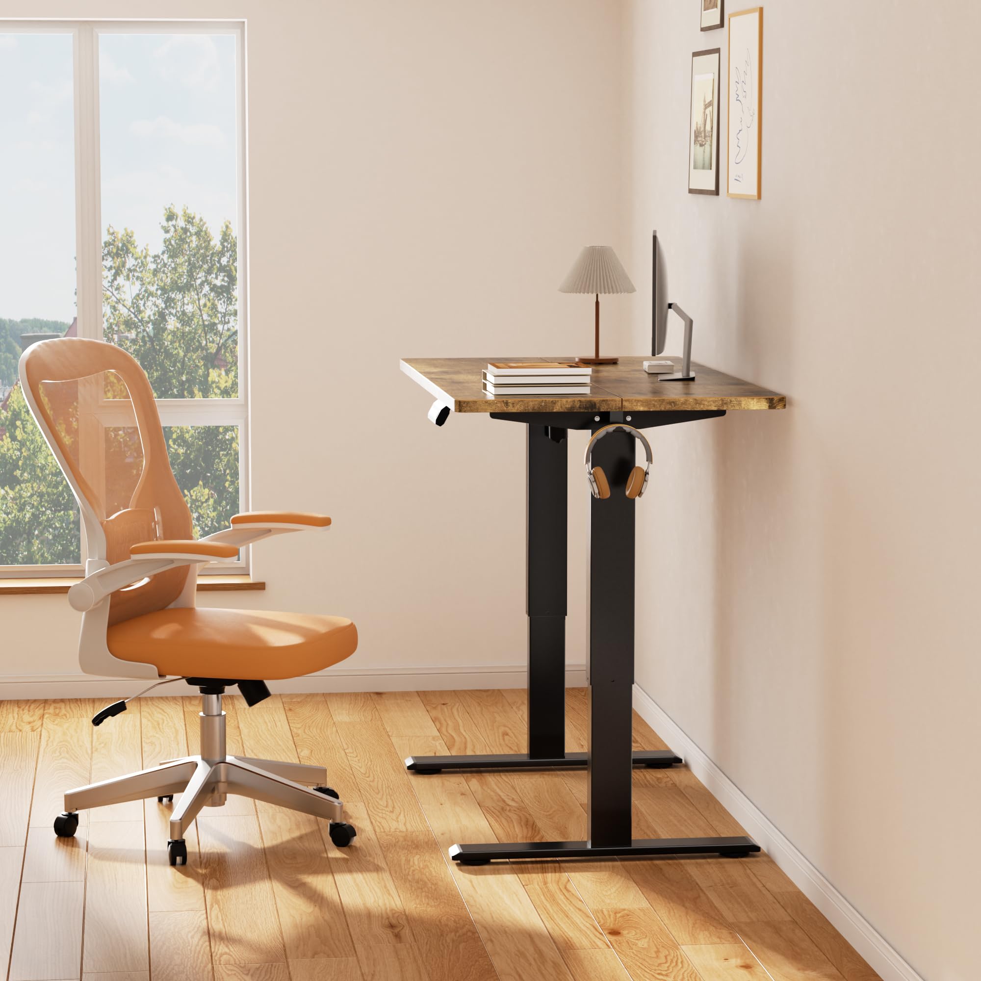 Snapklik.com : CROWNFURN Electric Standing Desk Frame, Height ...