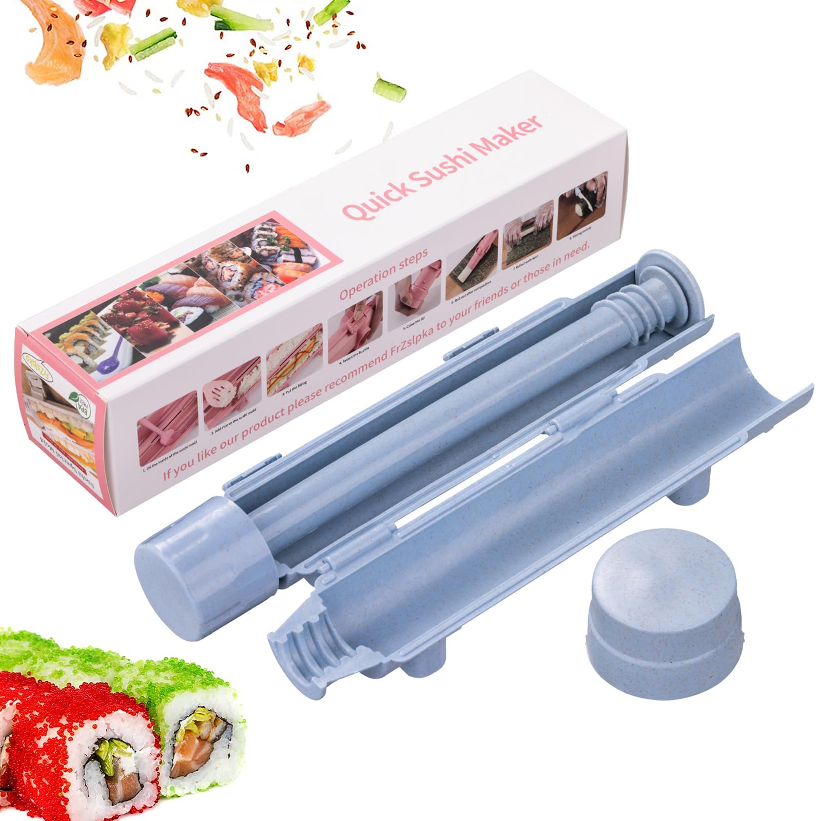Amazon.com | FrZslpka Sushi Maker,Sushi Roller Bazooka with Food Grade ...