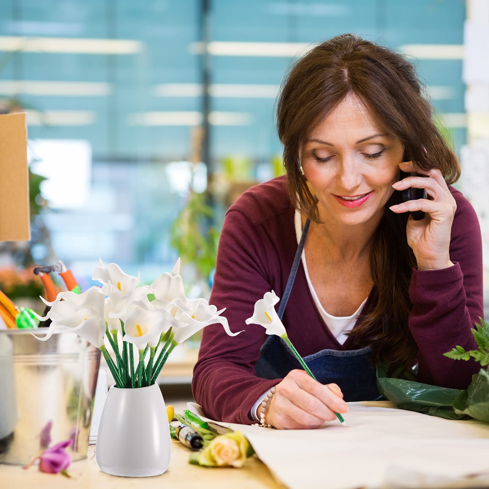 24 Pieces flower pens bulk Sunflower Butterfly Pens calla lily pens ...