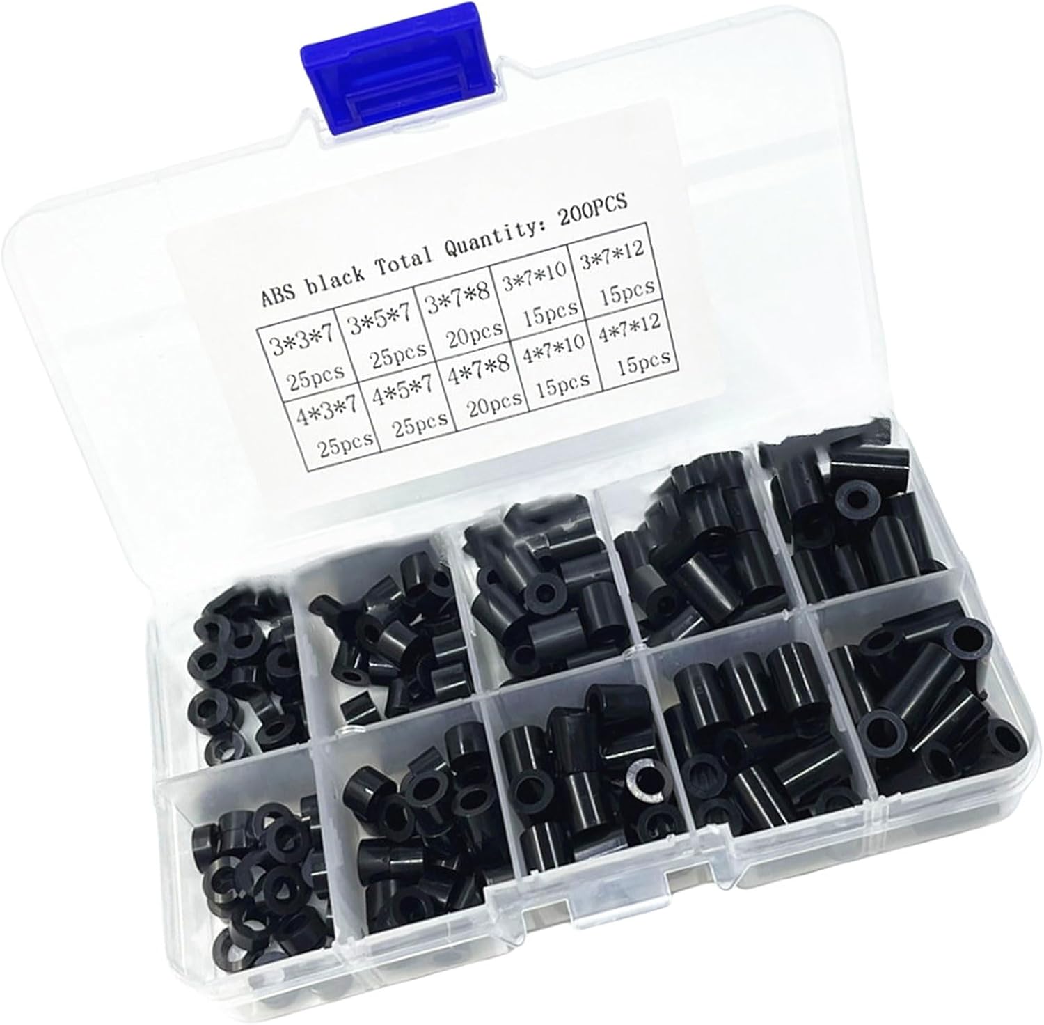 Durability Black Nylon Standoff Spacer Set, 200Pieces Insulation Column ...