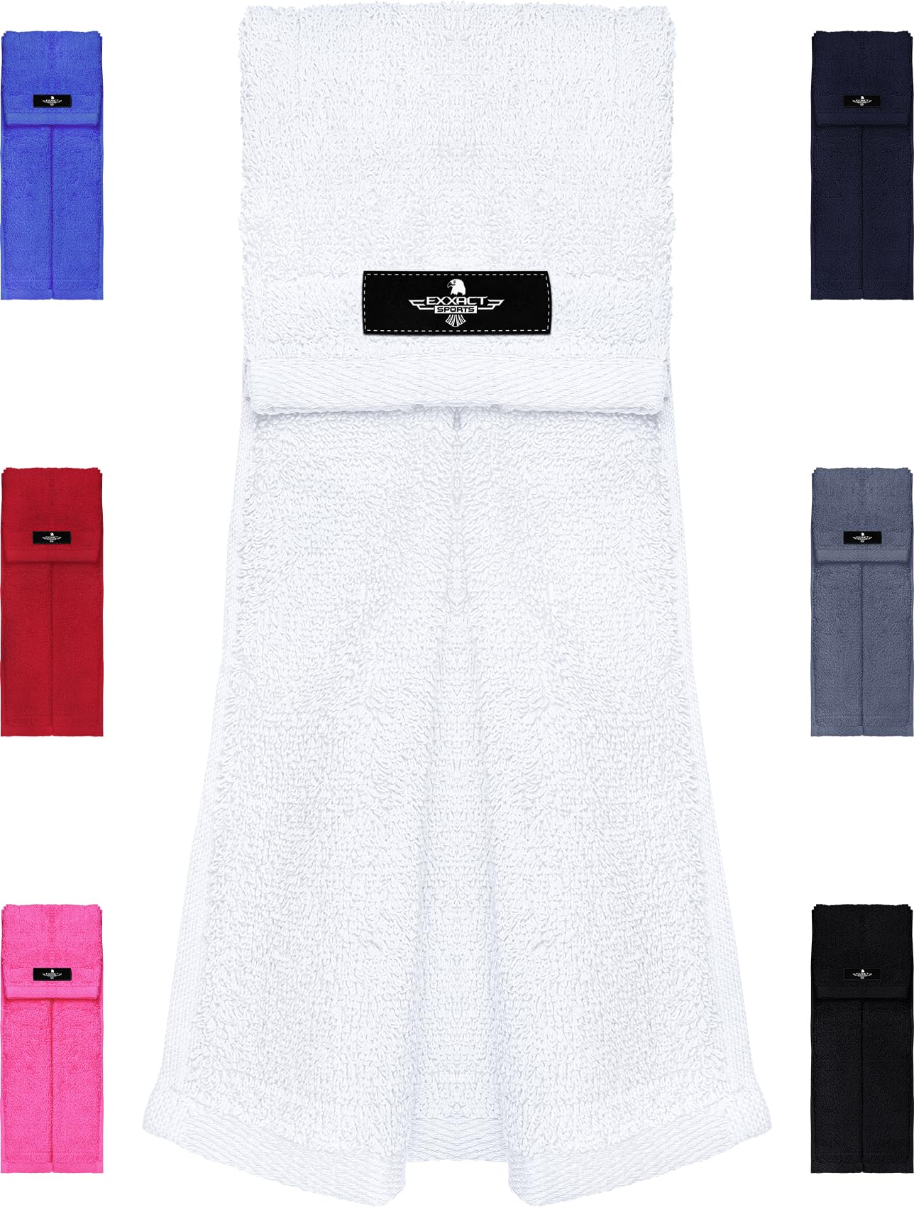 Amazon.com: Exxact Sports White Football Towel with Hook & Loop ...