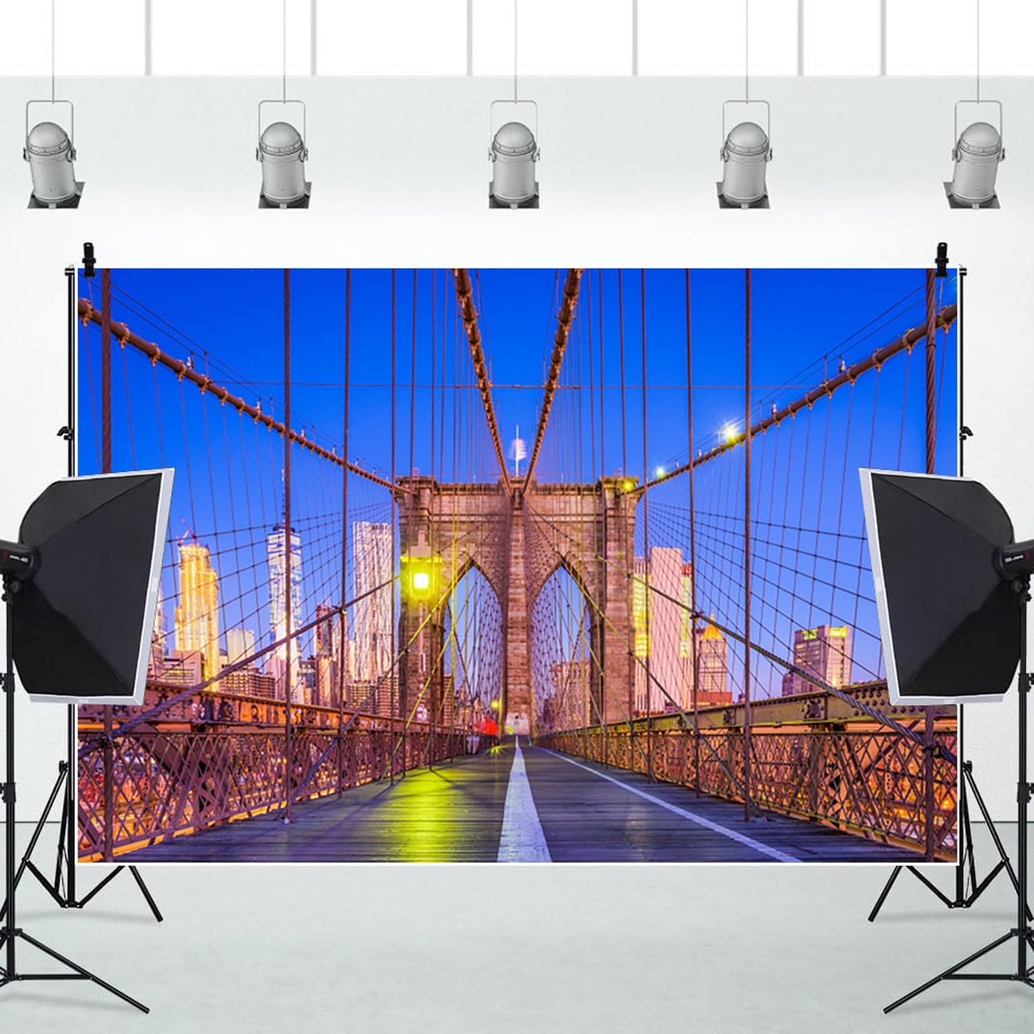 Brooklyn Bridge Backdrop The Brooklyn Bridge With Lower Manhattan In