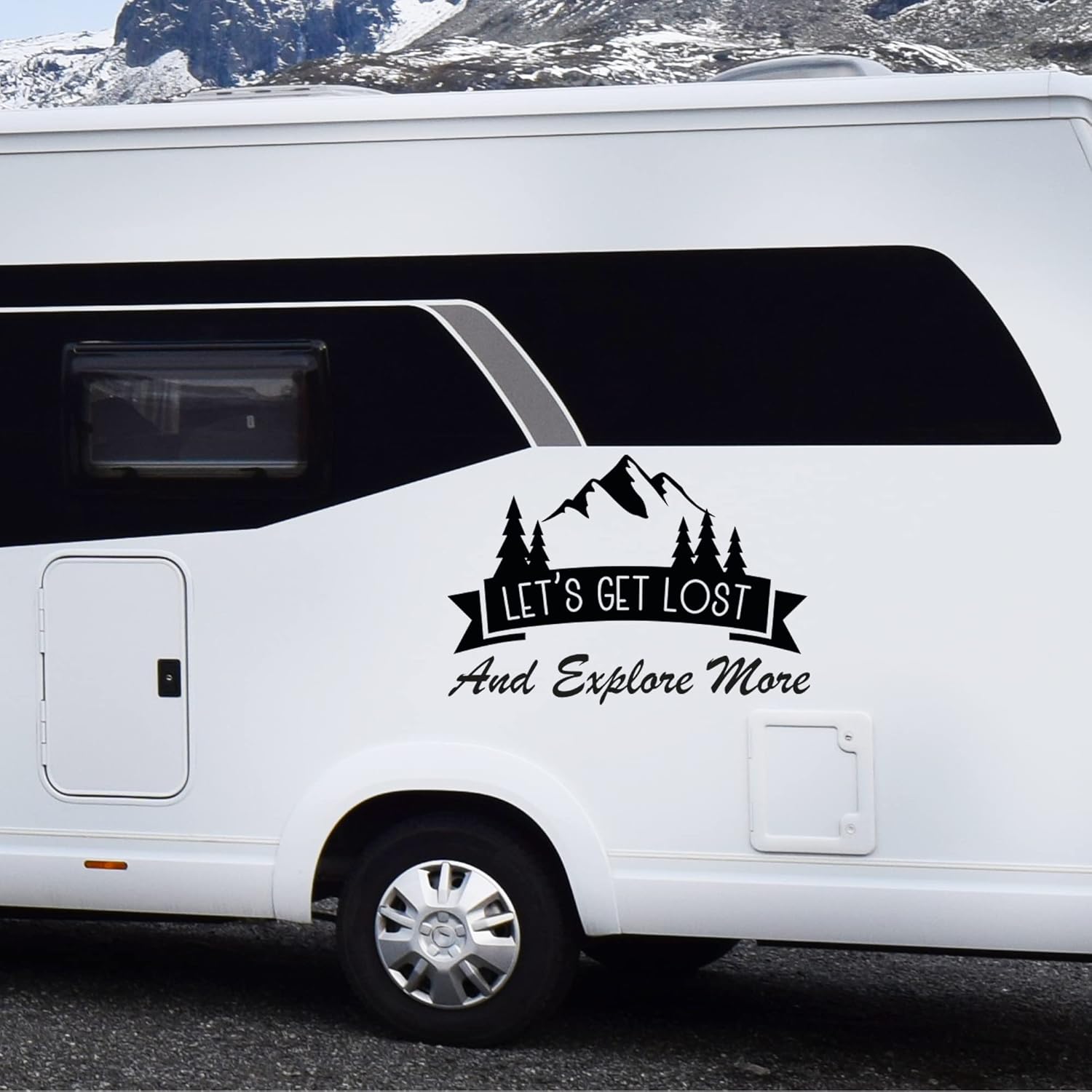 Campervan Let's Get Lost Van Sticker Motorhome Van Decal Vinyl Car ...