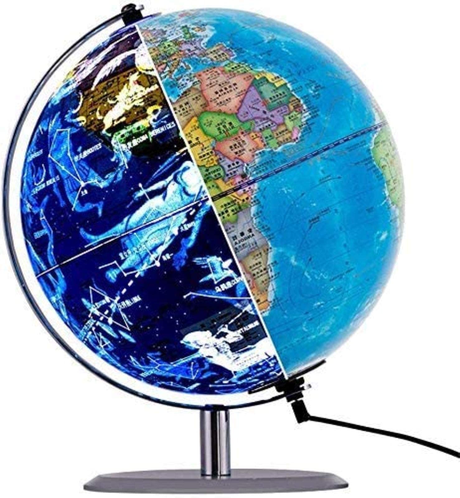 Buy Illuminated Spinning World Globe, 3 in 1 Interactive Educational ...
