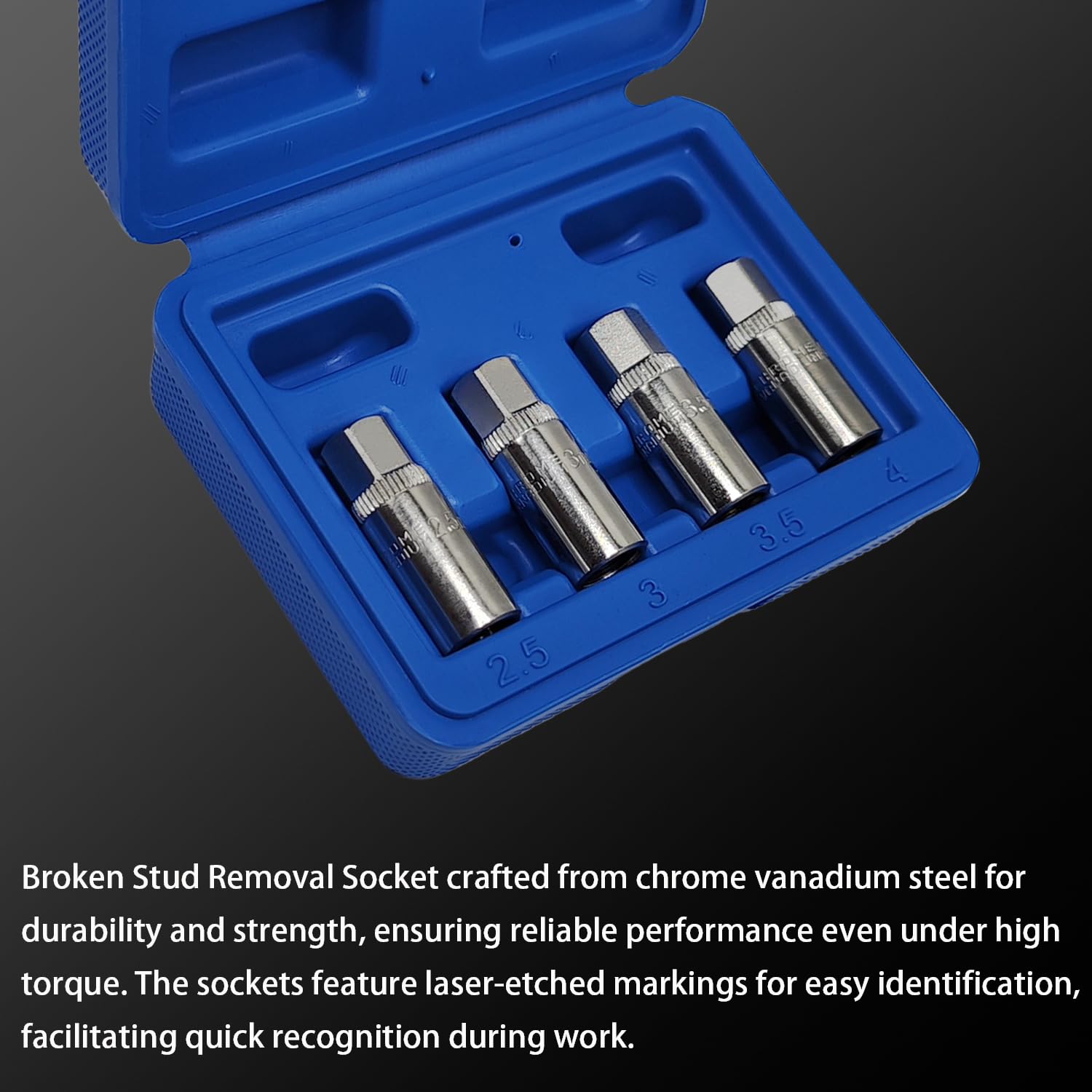 Snapklik.com : 4PCS 1/4-inch Stud Extractor Set, Broken Stud Removal ...