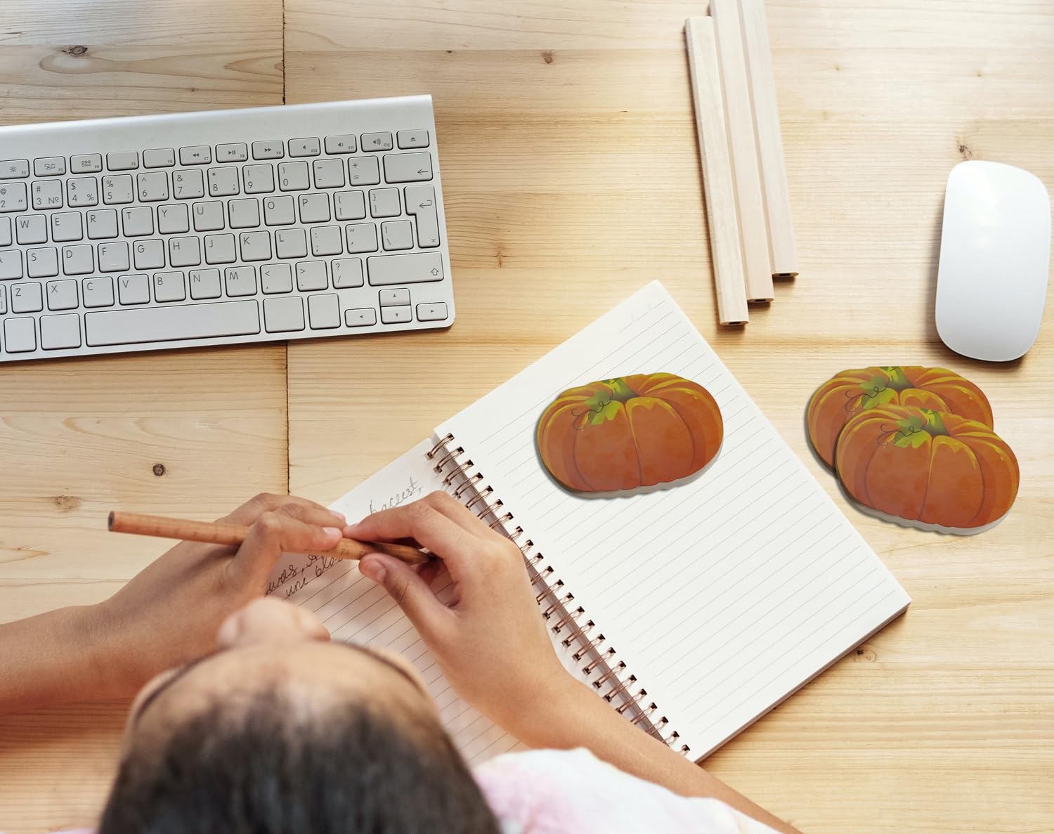 Snapklik.com : Thanksgiving Pumpkin Note Cards Harvest Centerpiece ...