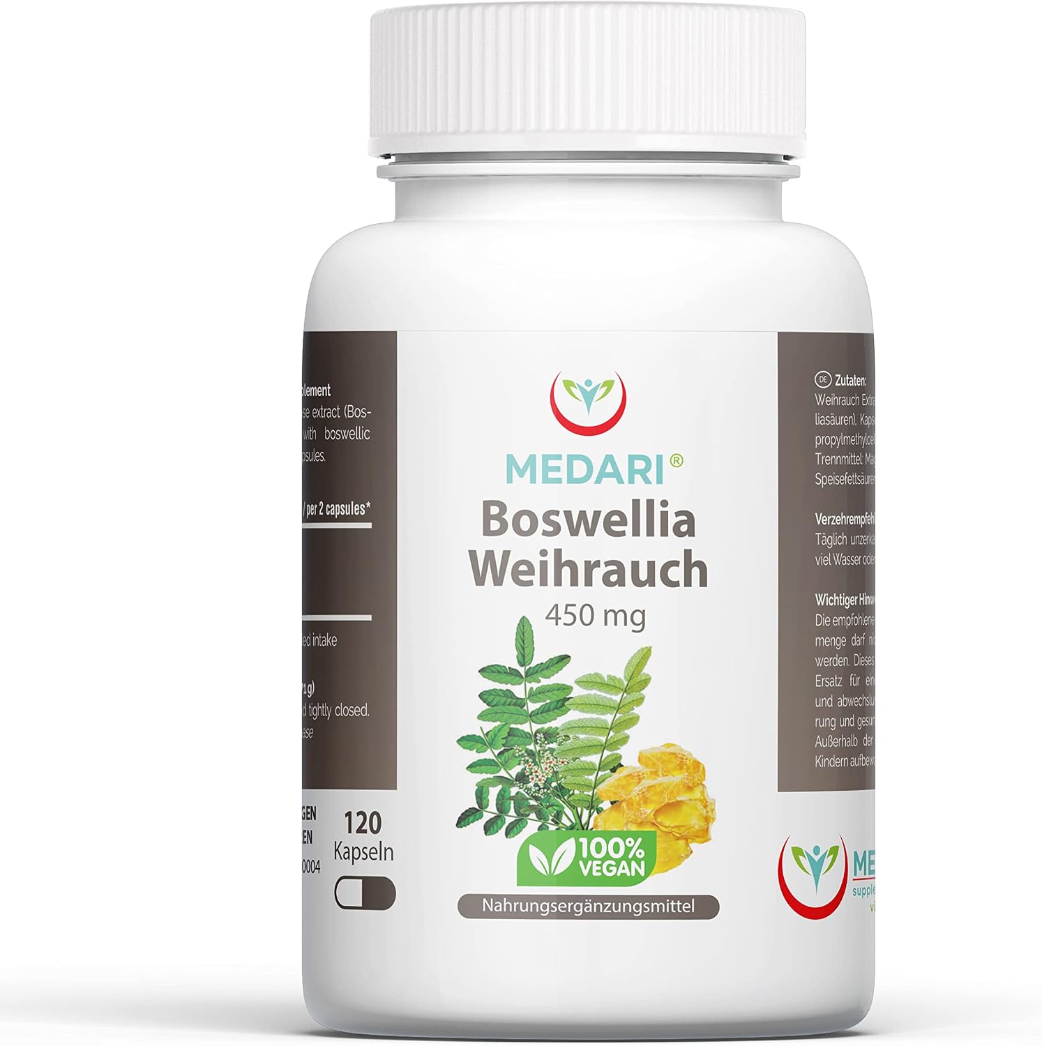 Boswellia Frankincense 900 mg Daily Dose Per 2 Capsules - 120 Capsules ...