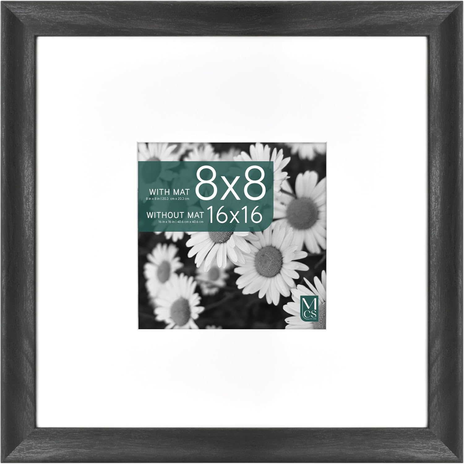 Amazon.com: MCS Studio Gallery Classic 16x16 Picture Frame Black ...