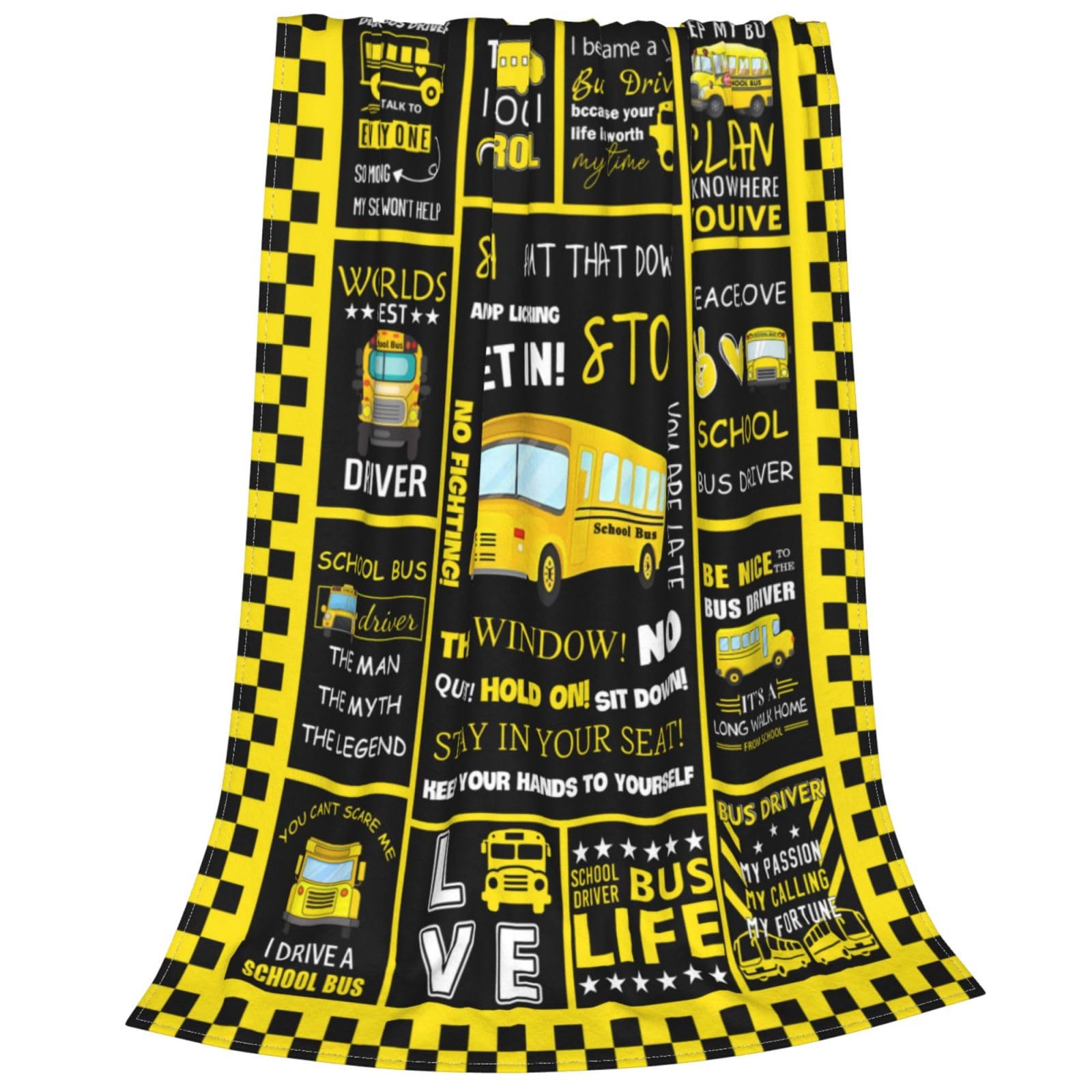 Amazon.com: Fleece Blanket School Bus Driver Gifts - Lightweight Throw ...