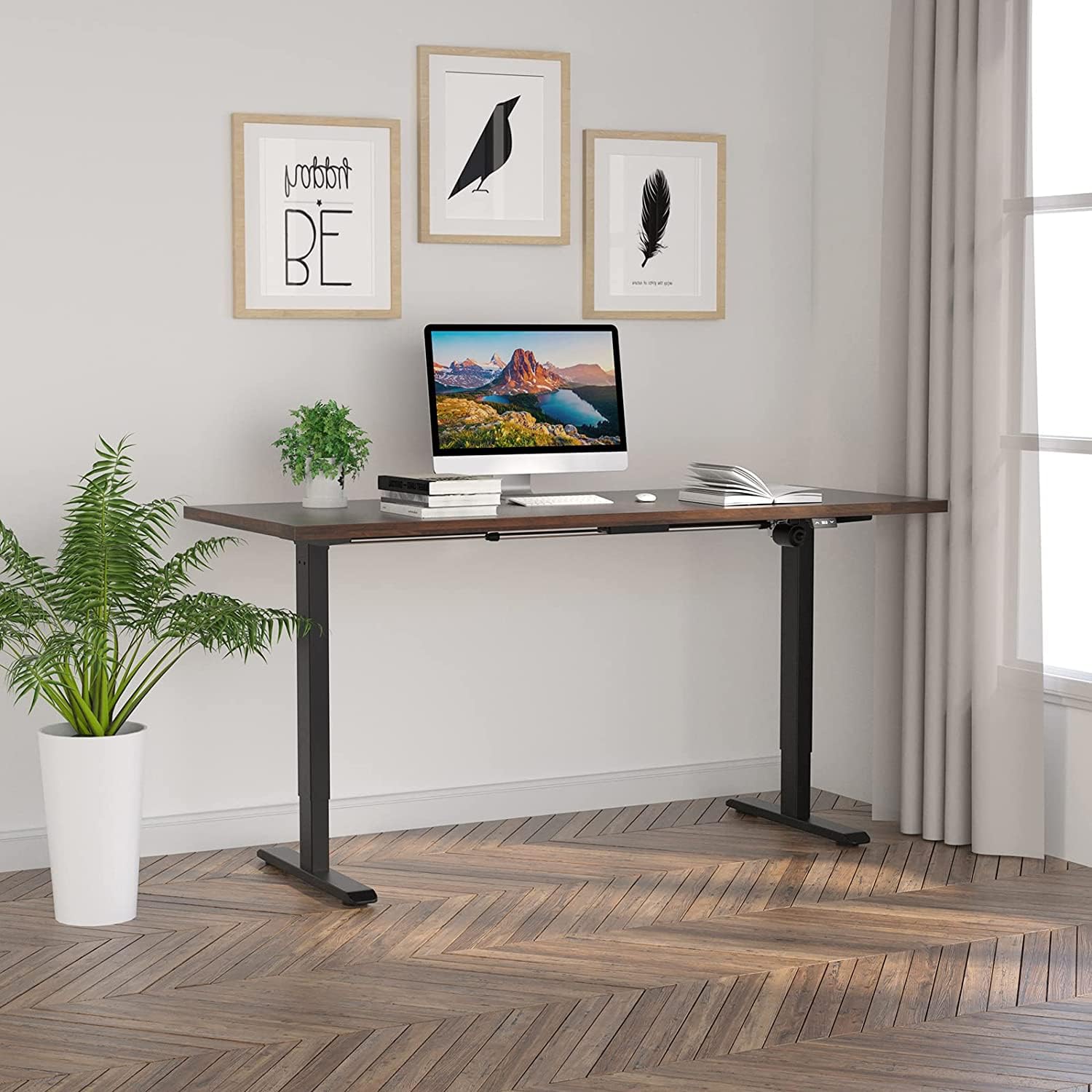 Amazon.com: Lift it, 60x24 Electric Sit Stand/Height Adjustable Desk ...