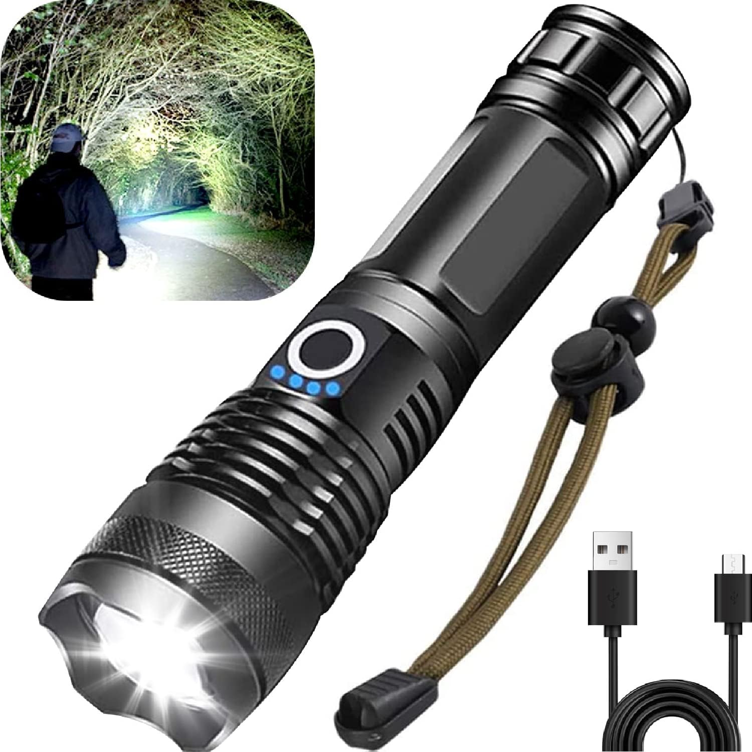 Victoper LED Flashlights, High Powered 10000 Lumens Super Bright ...