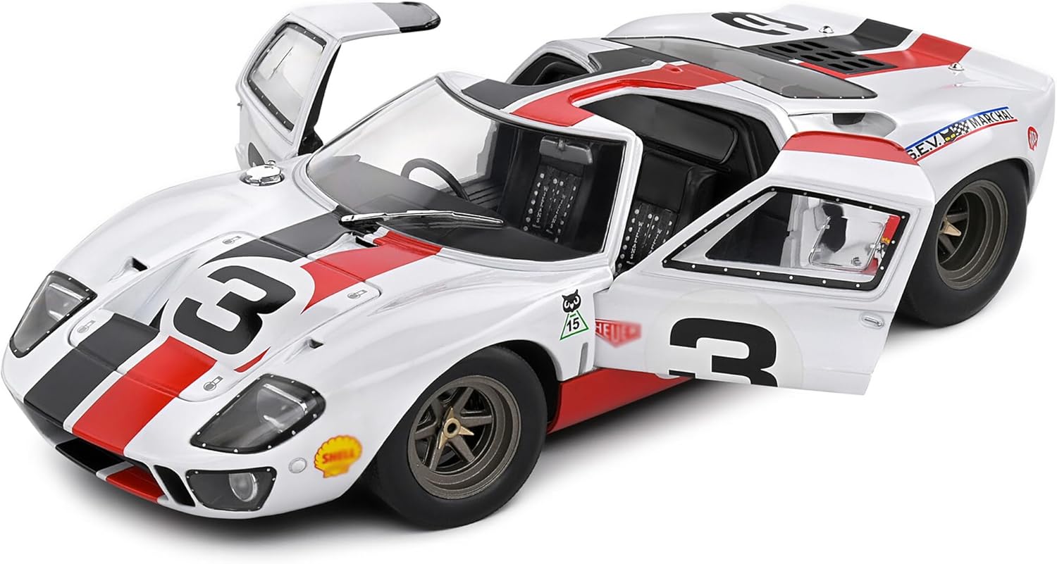 Amazon.com: GT40 MK1#3 "Eric Dean Design White with Red and Black ...