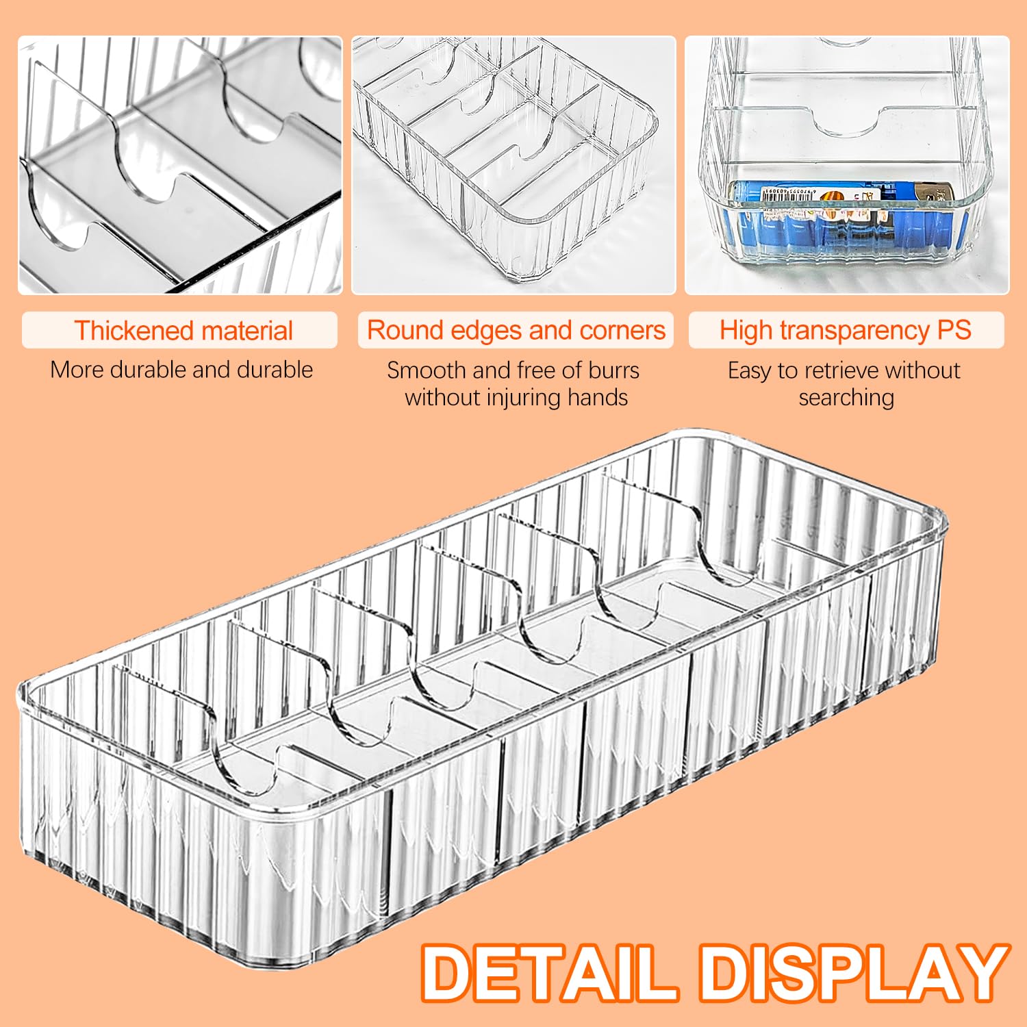 2-pack Cable Organiser Box, 2 Transparent Cable Storage Boxes + 20 ...