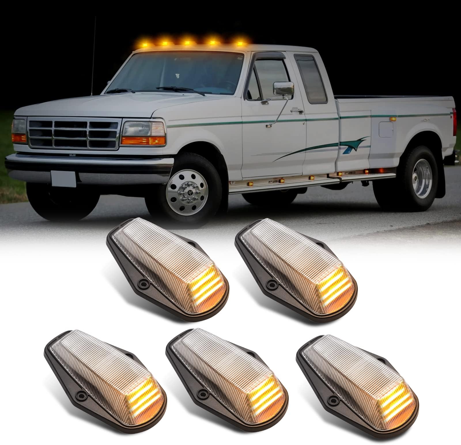 Amazon.com: Amber Cab Marker Light for Ford F150 F250 F350 1973-1997 F ...