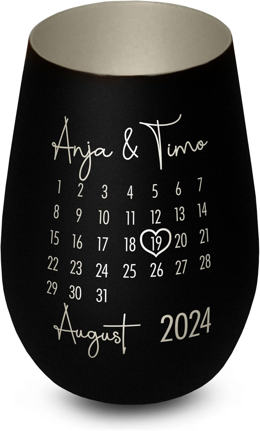 Glass Lantern "Calendar" Personalised – Elegant Gift with Engraving ...