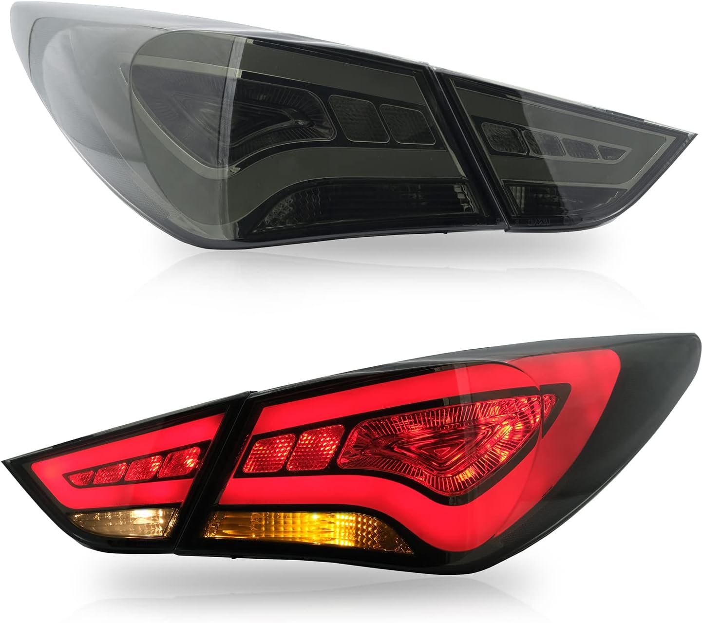 Amazon.com: VLAND Tail lights Assembly Fit for Hyundai Sonata 6th Gen ...