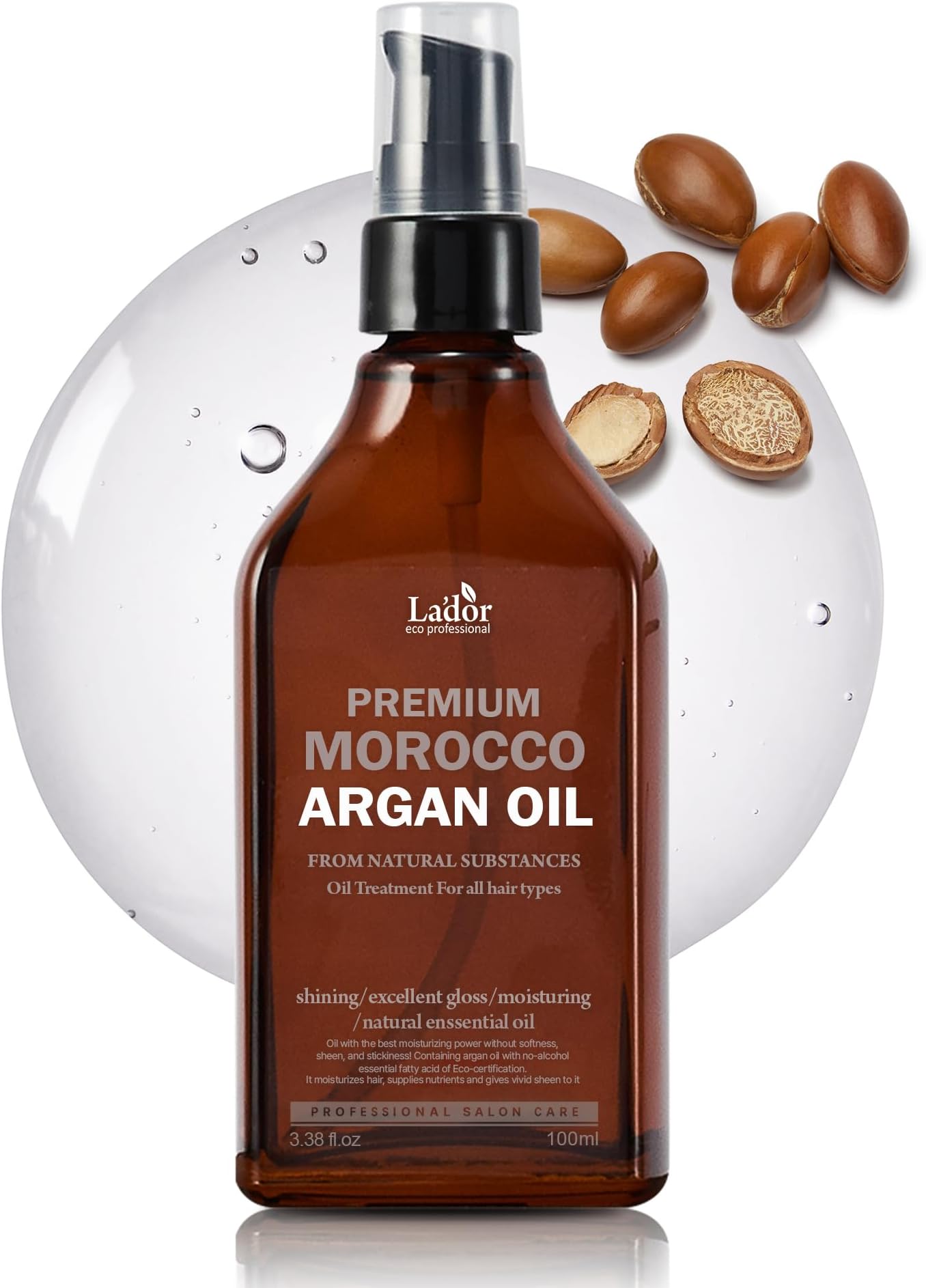 Amazon.com: LA'DOR Nourishing Morocco Argan Hair Oil for Dry Damaged Hair - Hydrating Anti-frizz ...