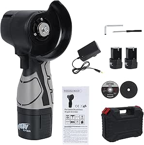 Angle Grinder, 16.8V 550W Mini Electric Hand Grinder, Brushless ...