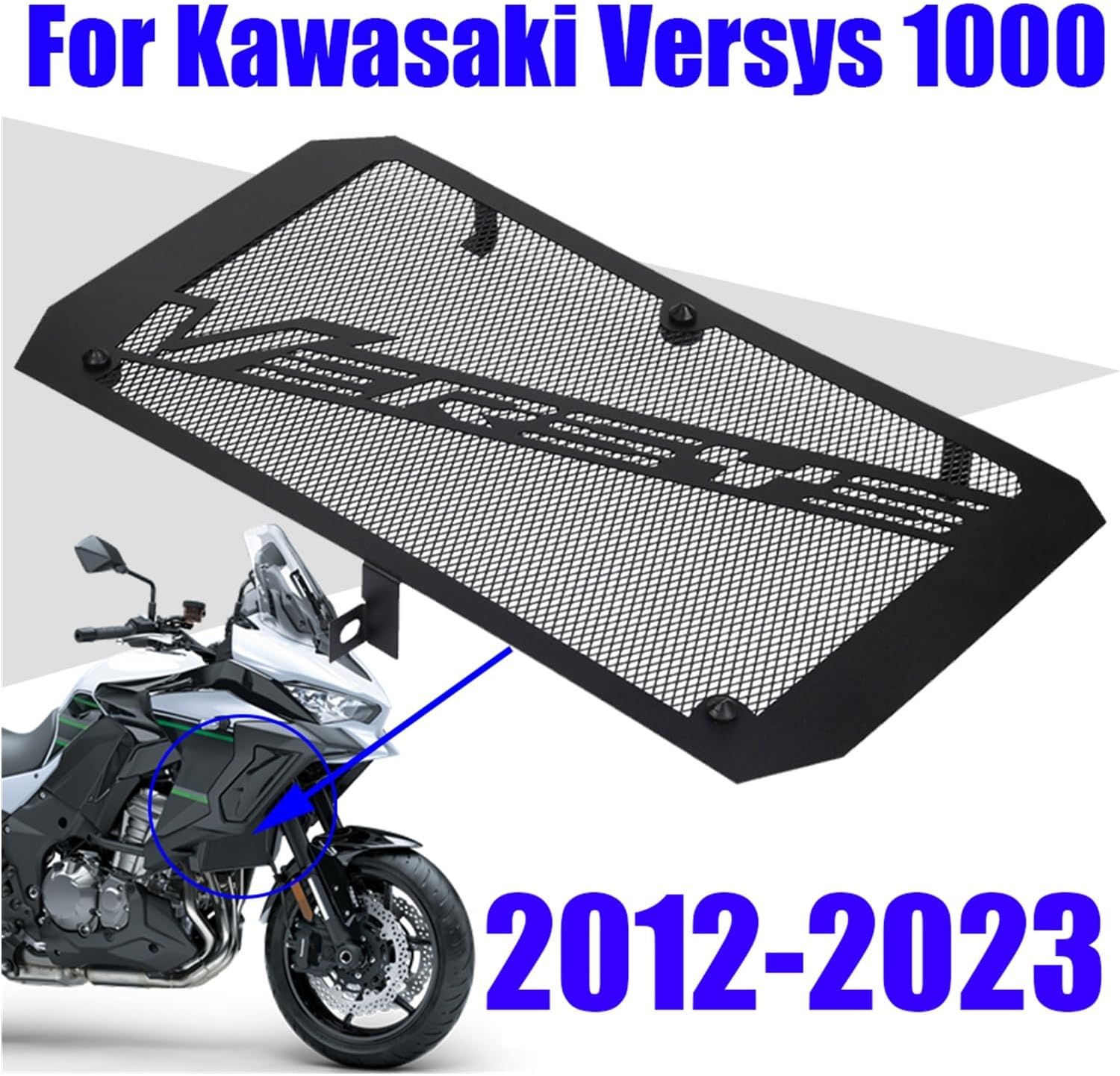 CRTTRS Motorcycle Radiator Engine Protection Guard for Kawasaki Versys ...