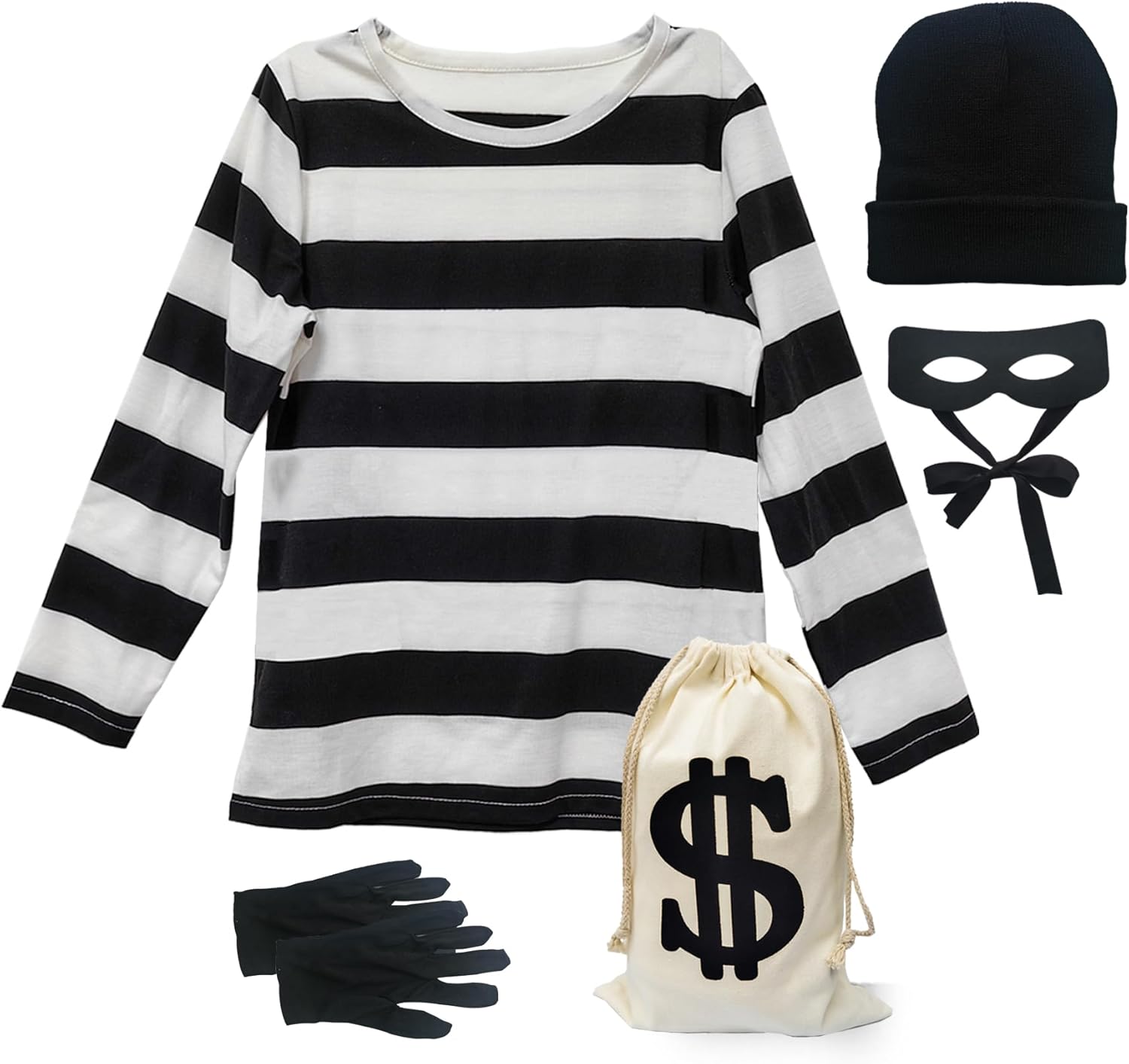 Amazon.com: Eylola Adult Robber Costume Set Cosplay Thief Accessories ...