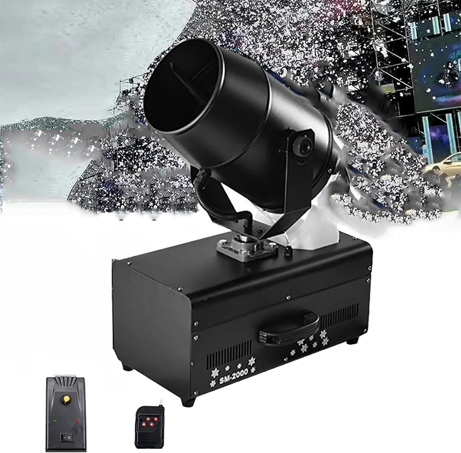Amazon.com: Snow Machine, 2000W Shaking Head Fake Snow Machine, 180 ...