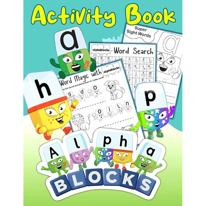 Buy Alphablocks Activity Book: Practice Alphabet Work Book for Kids ...