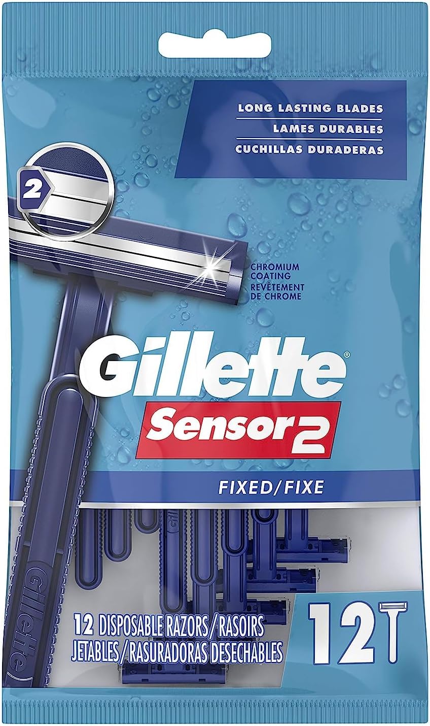 Amazon.com: Gillette Sensor2 Disposable Razors, 12 Count : Beauty ...