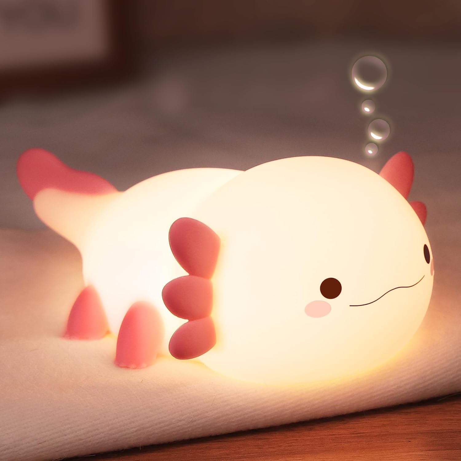 Lampeez Axolotl Gifts, Cute Axolotl Night Light, Soft Silicone Lamp ...