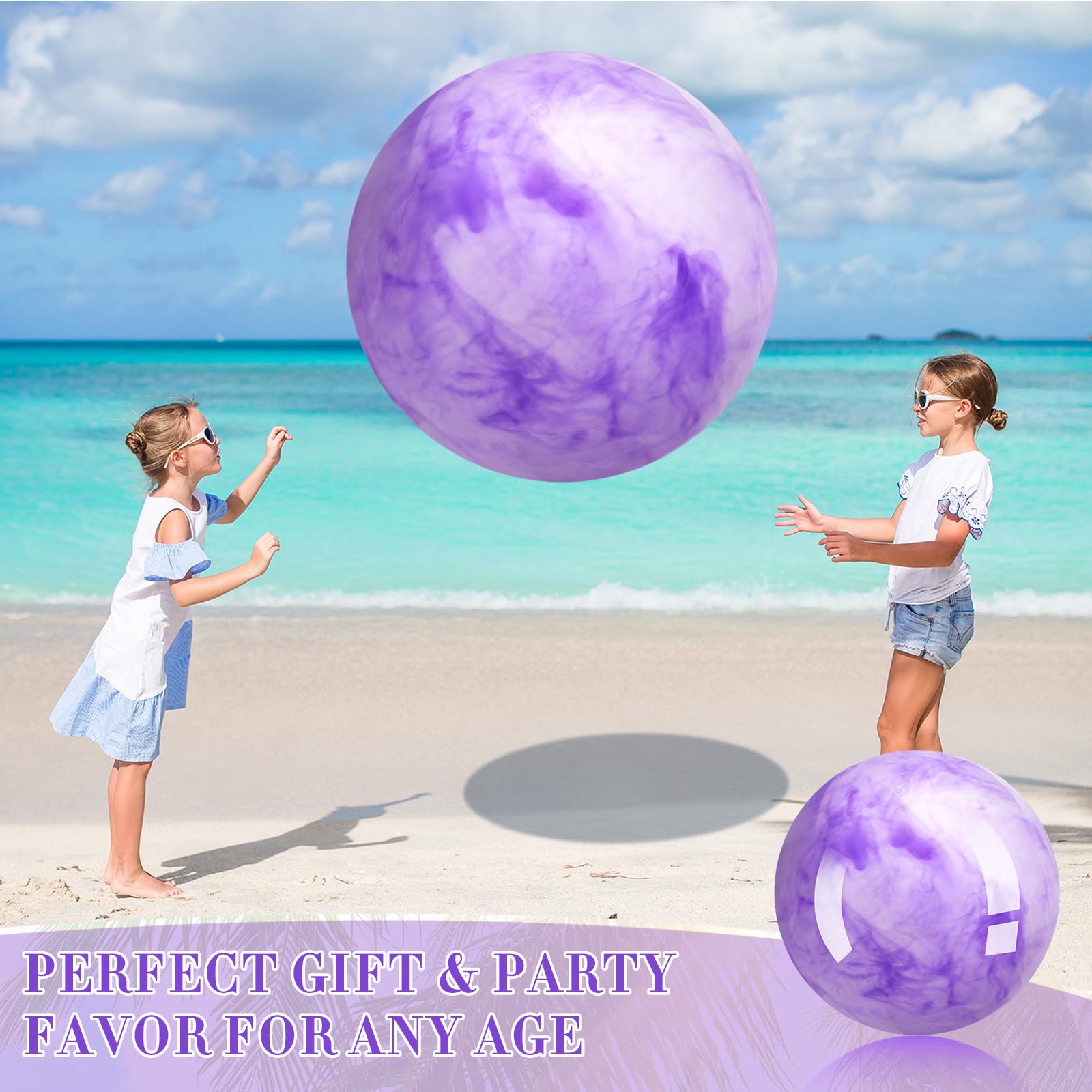 Snapklik.com : Meooeck 2 Pcs Giant Bouncy Balls Large Rubber Inflatable ...