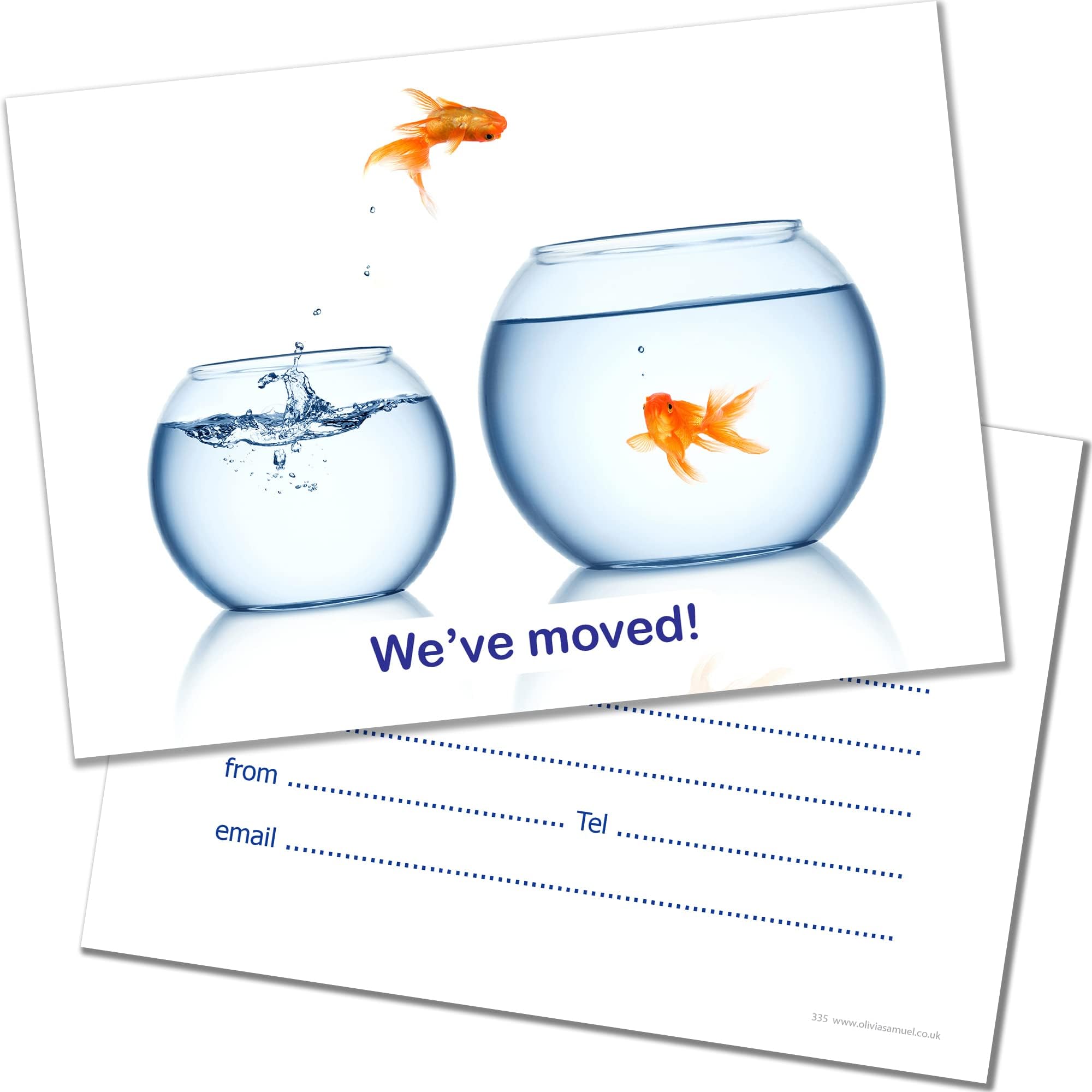 20 Change of Address Snail Moving House Cards Made from Recycled Paper ...