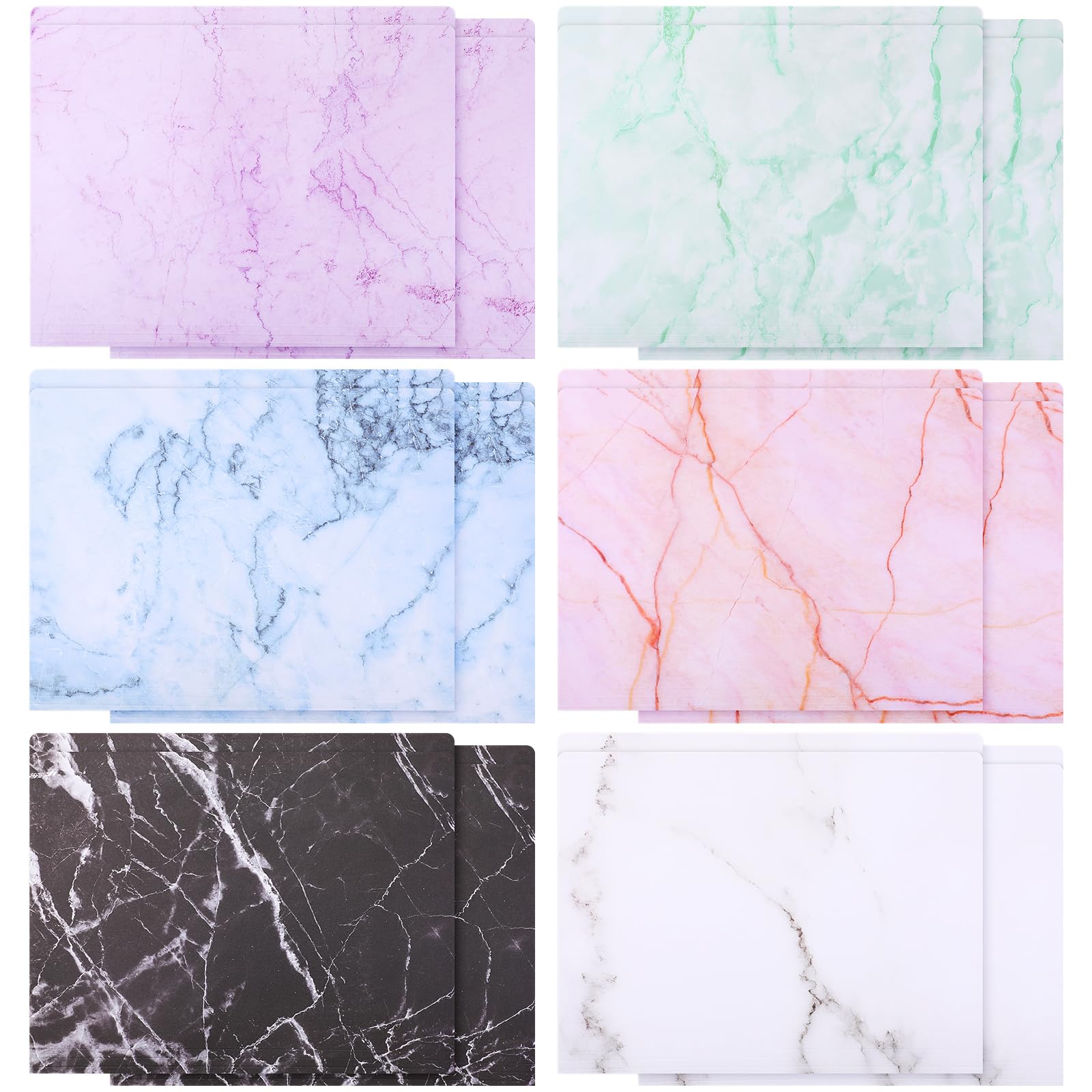 Amazon.com : Resurhang 12 Pack Decorative File Folders Marble Print ...