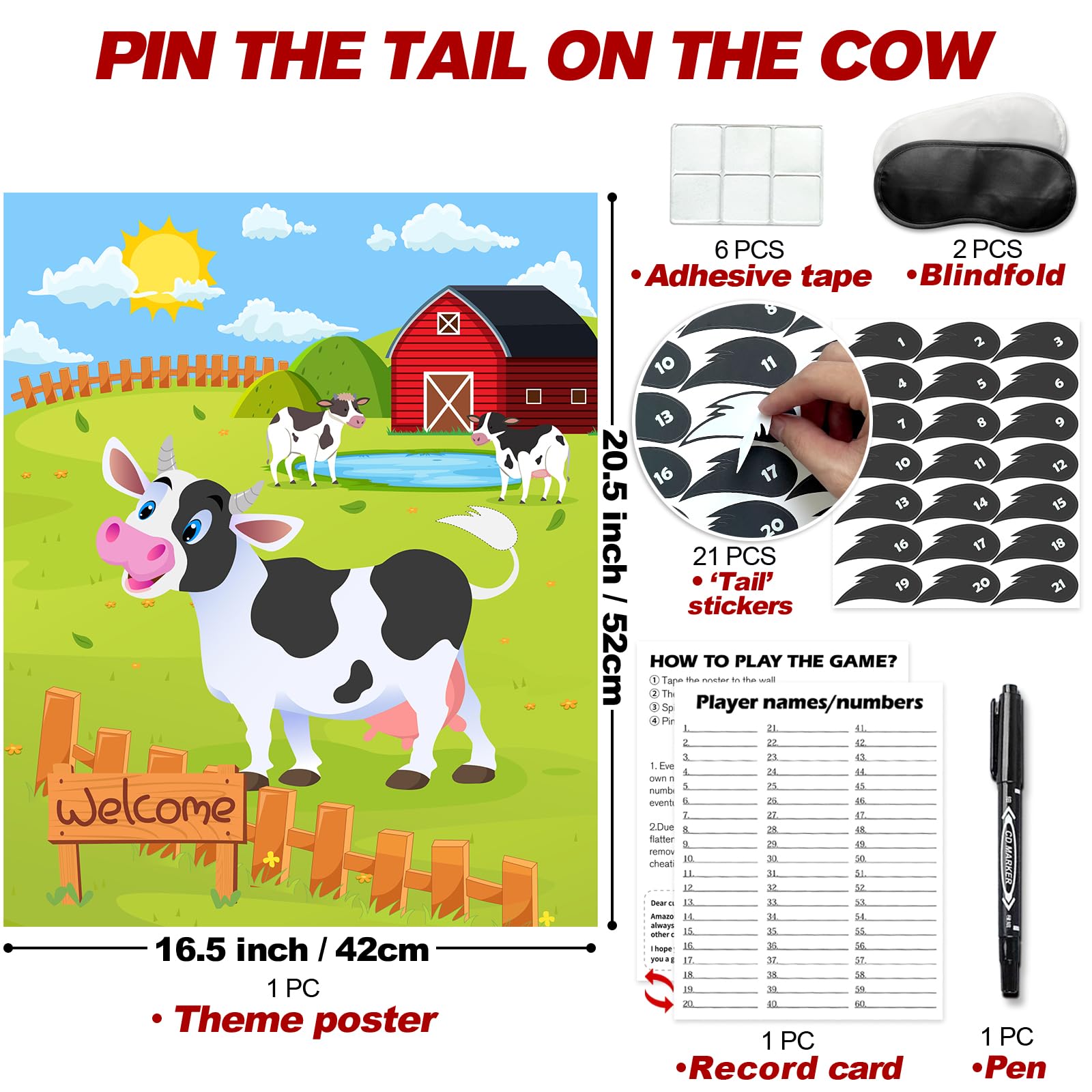 Farm Party Games For Toddlers Cow Party Games, Pin Tail On The Cow,