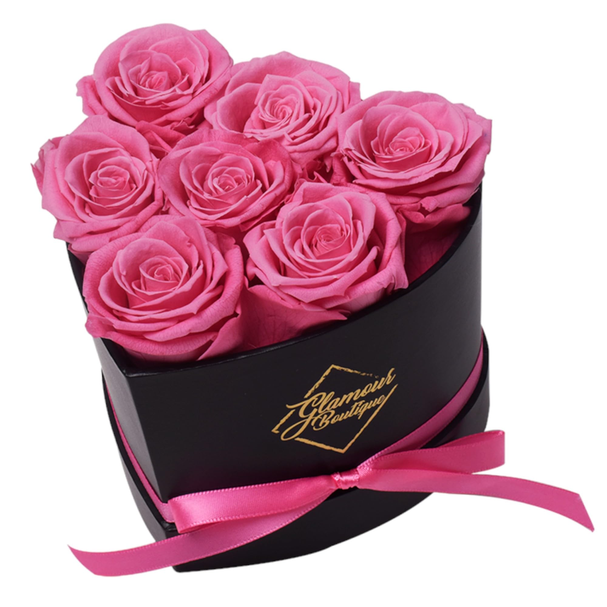Amazon.com: GLAMOUR BOUTIQUE 7-Piece Flowers Forever Heart Shape Box ...