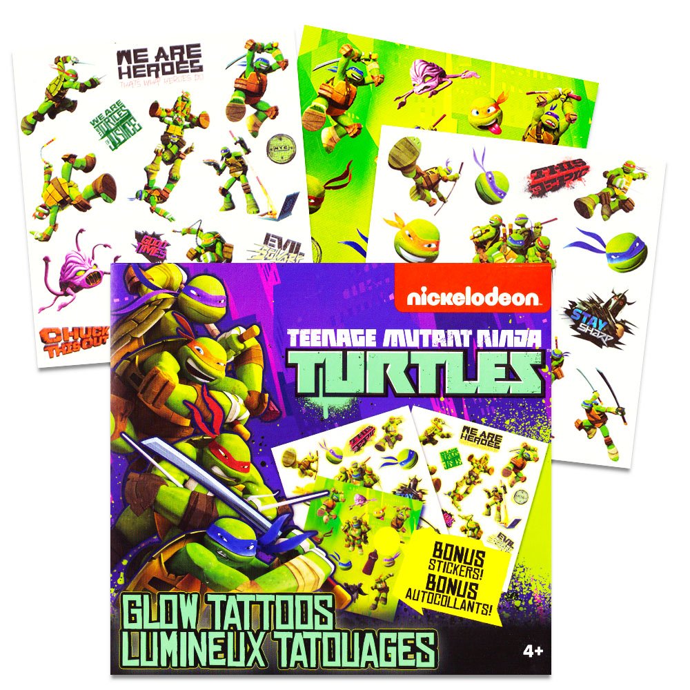 Tmnt Teenage Mutant Ninja Turtles Glow In The Dark Temporary ...