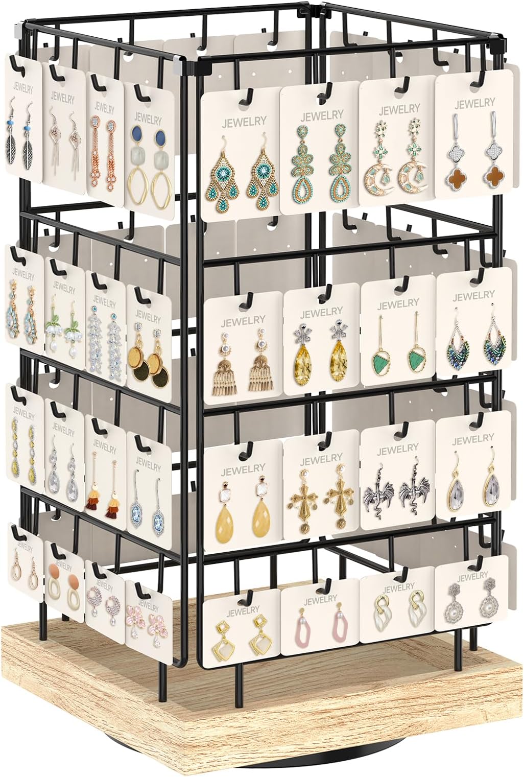Amazon.com: Fumingpal Earring Display Stands for Selling, Wooden ...