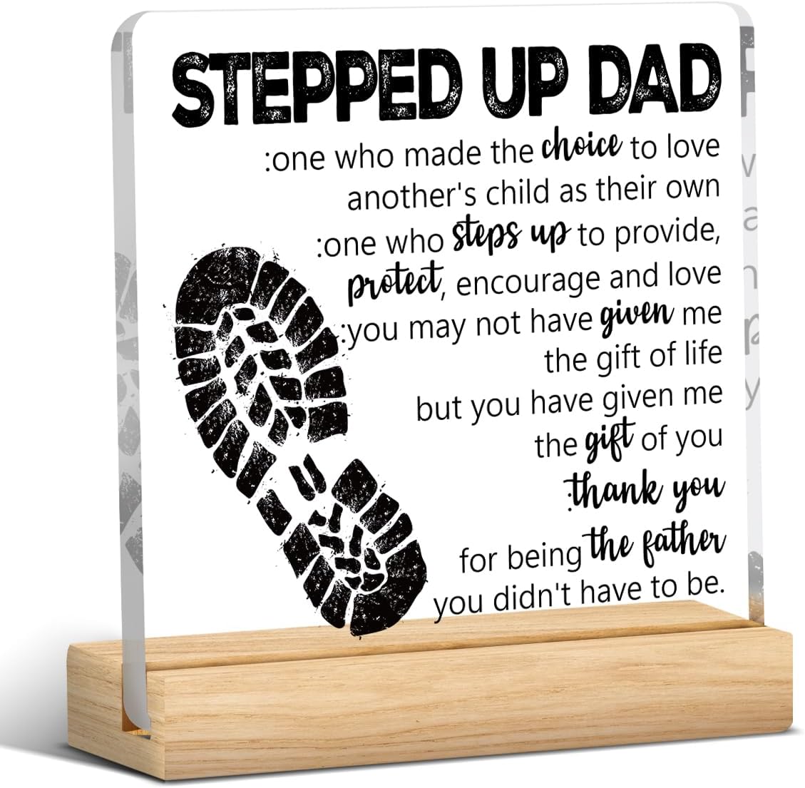 Amazon.com: Fathers Day Stepped Up Dad Gifts from Stepdaughter Stepson ...