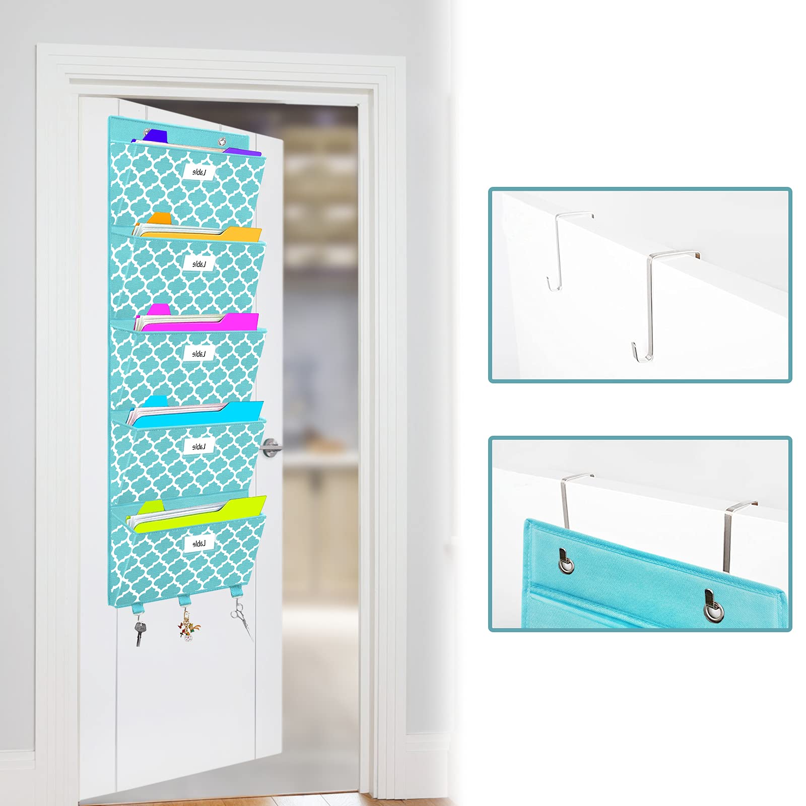 Snapklik.com : Over The Door File Organizer, Hanging File Folders, Wall ...