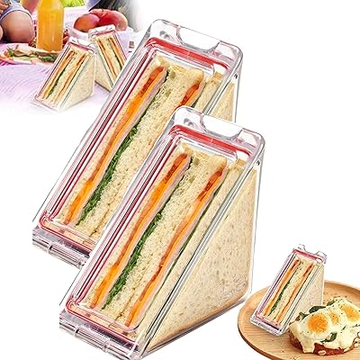 Amazon.com: Prinaight Triangle Sandwich Container, Plastic Sandwich ...
