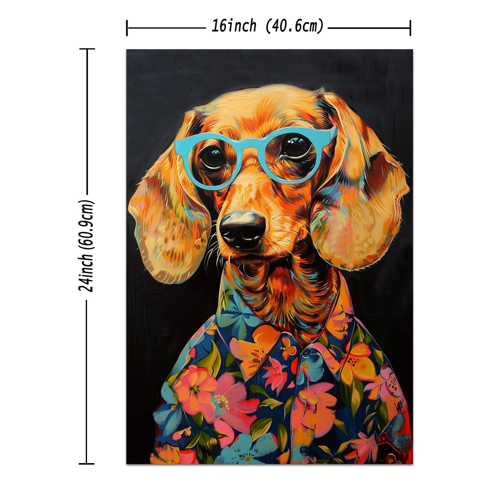 Pintura Abstracta De Perro Pared Chihuahua Pintura Perro Temu